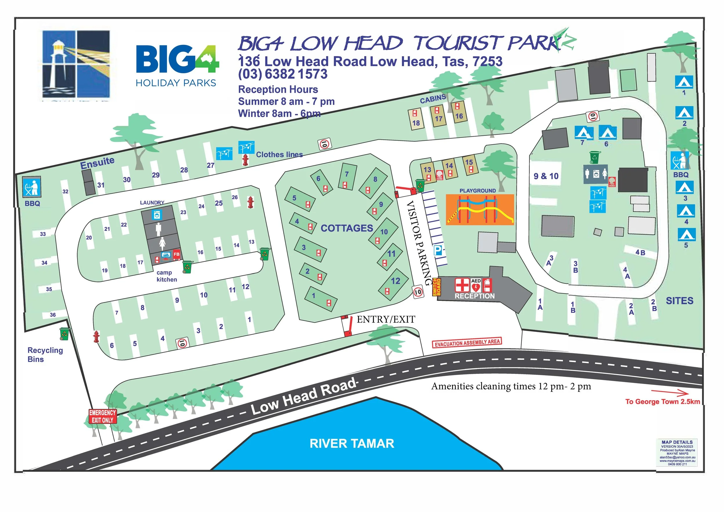 Contact and Location — BIG4 Low Head Tourist Park