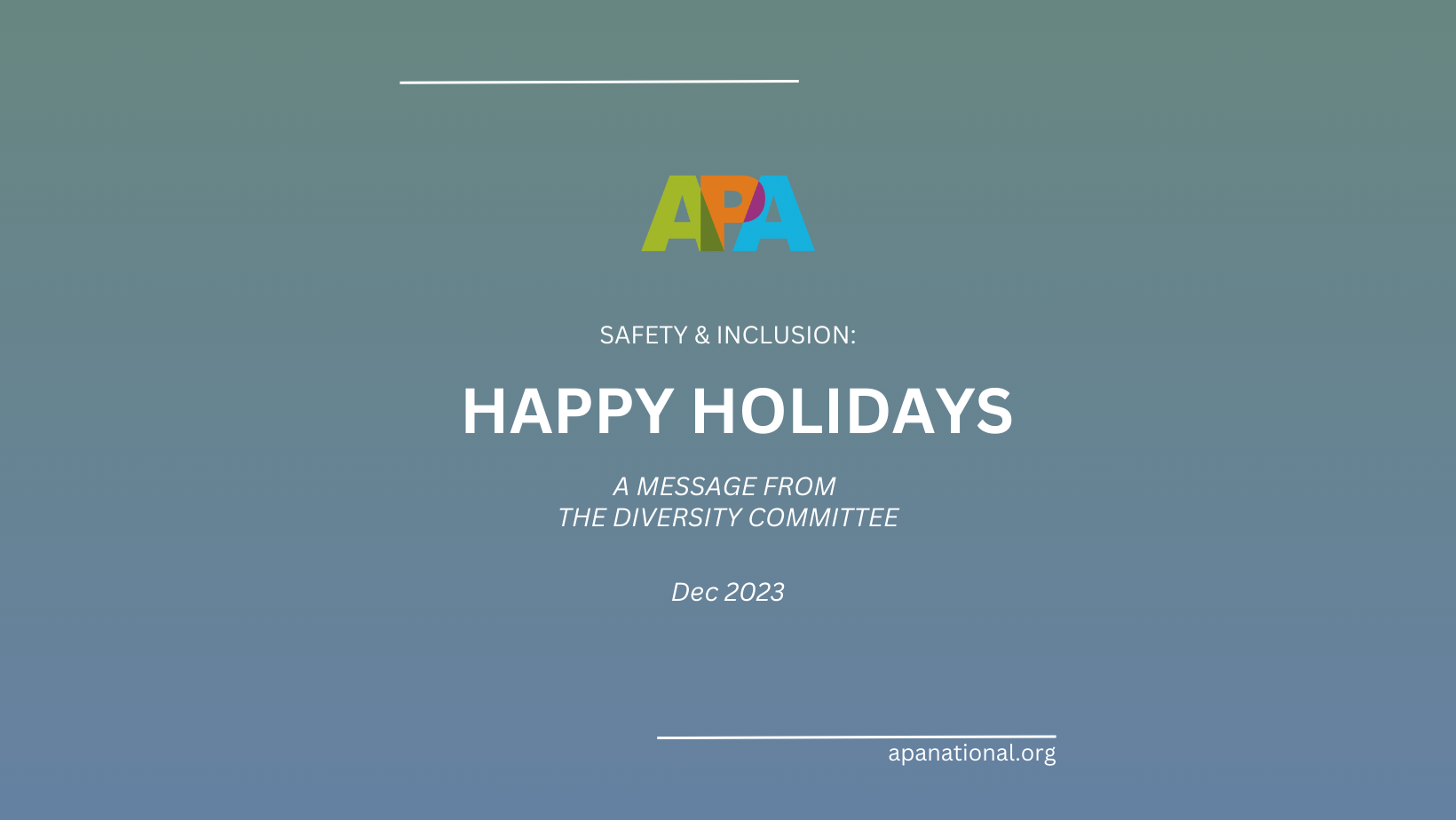 Happy Holidays from The Diversity Committee — American Photographic ...