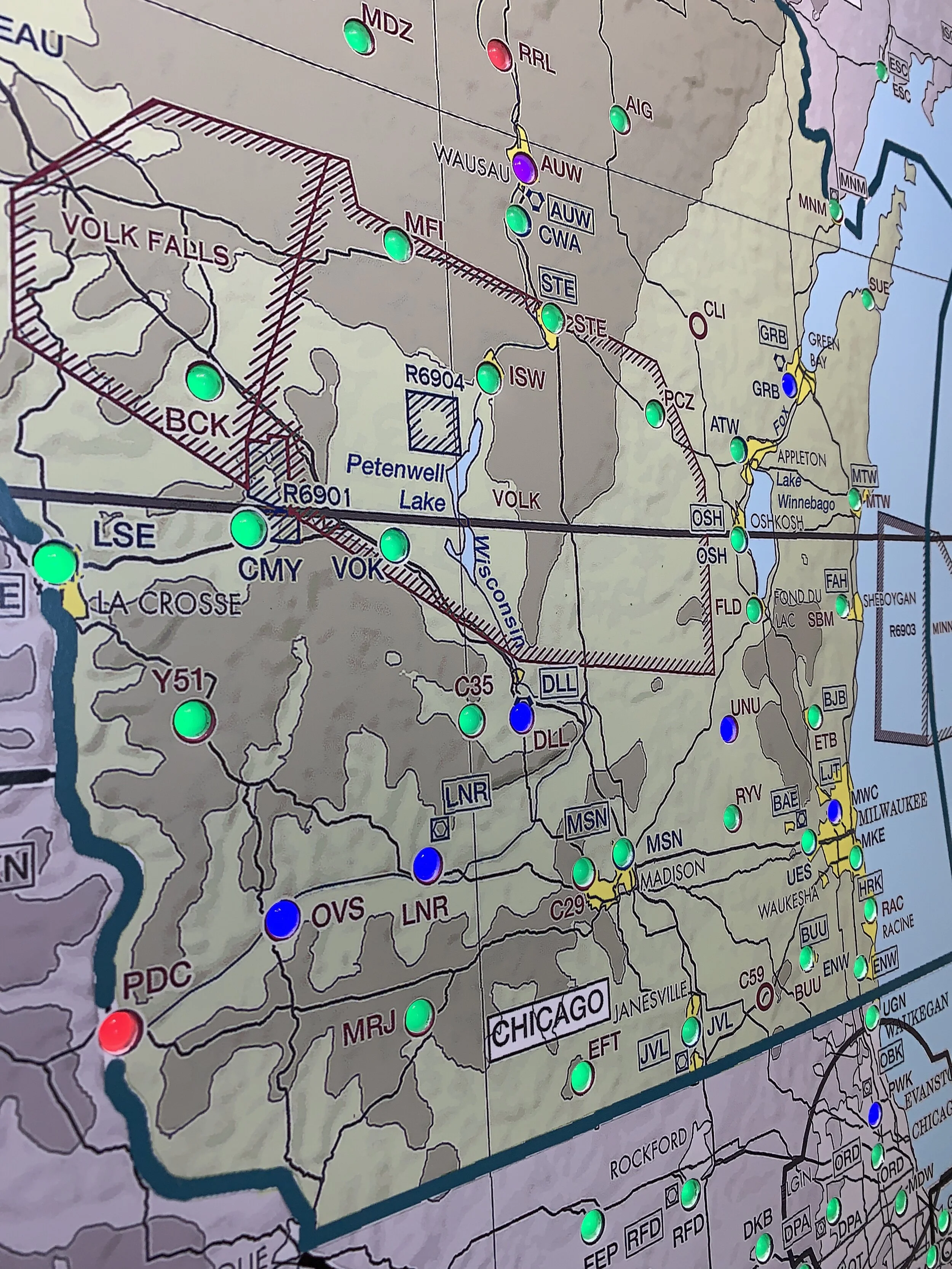 Wisconsin - METARmaps™ - Aviation Sectional LED METAR Maps