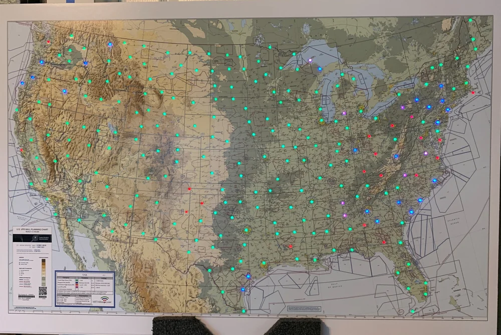 Sectional Air Map Made Of Plastic