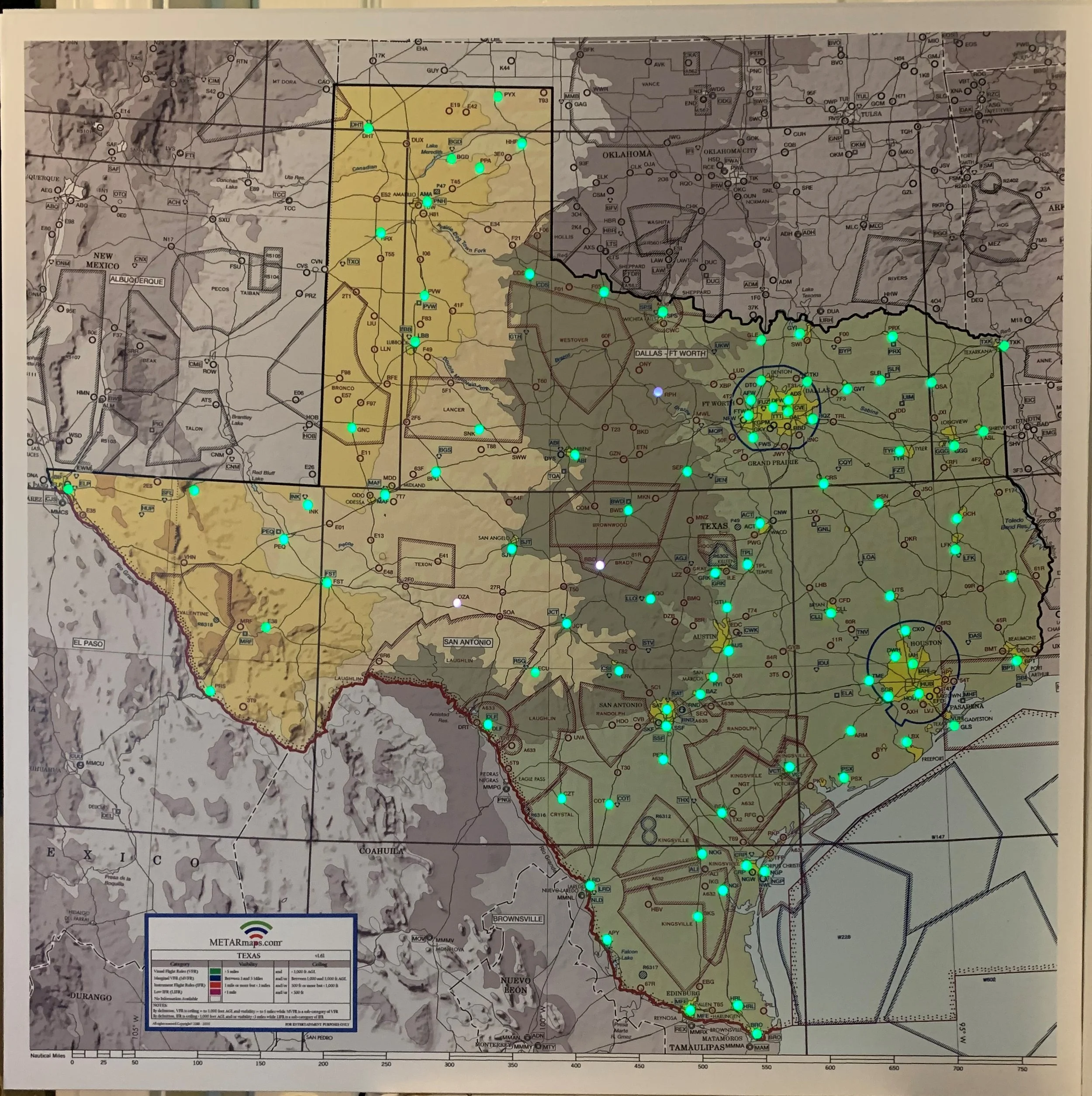 Texas - METARmaps™ - Aviation Sectional LED METAR Maps