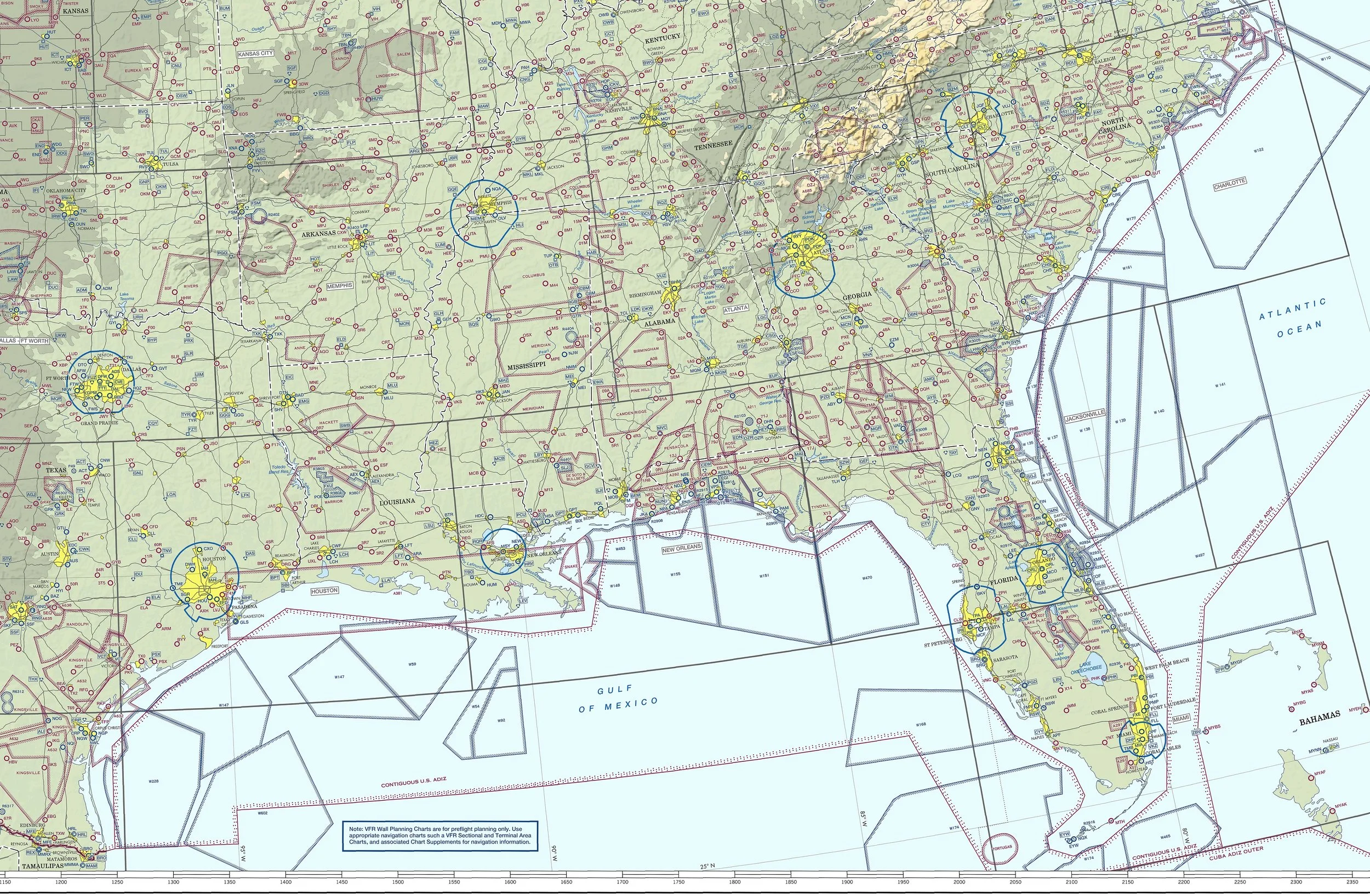 Southeast Quadrant - METARmaps™ - Aviation Sectional LED METAR Maps