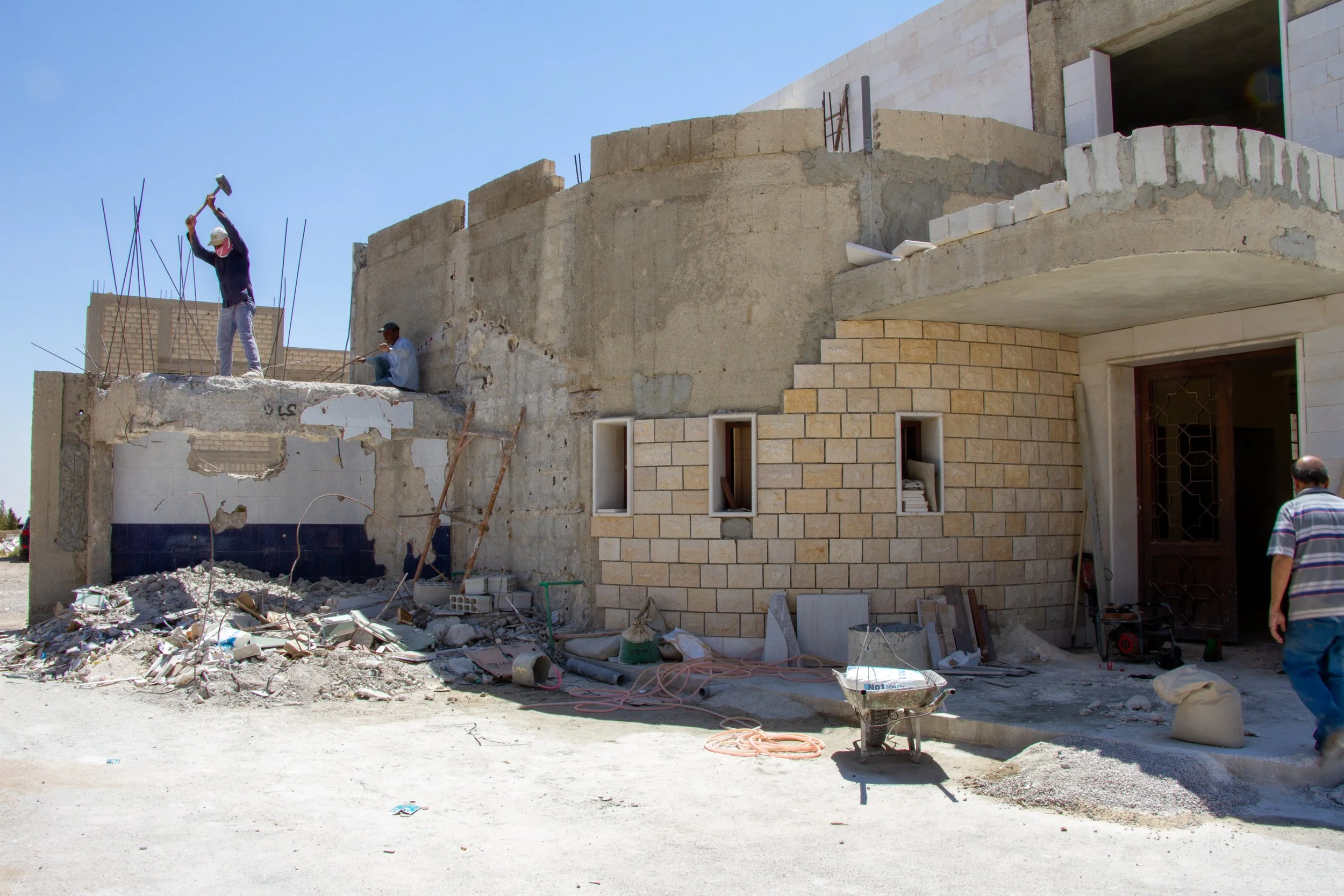 The Hall of St. Elias Monastery in Maarat Saidnaya, Rural Damascus, is ...