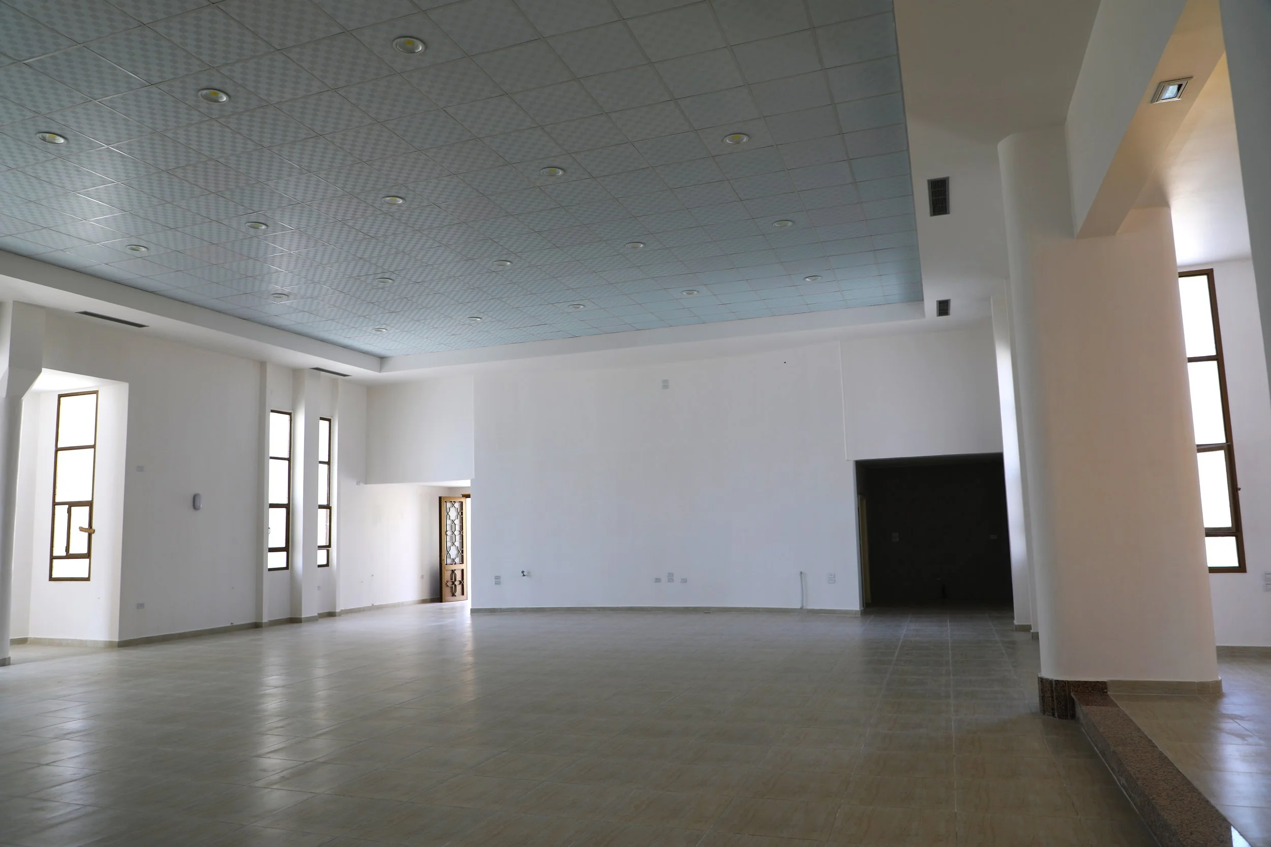 The Hall of St. Elias Monastery in Maarat Saidnaya, Rural Damascus, is ...