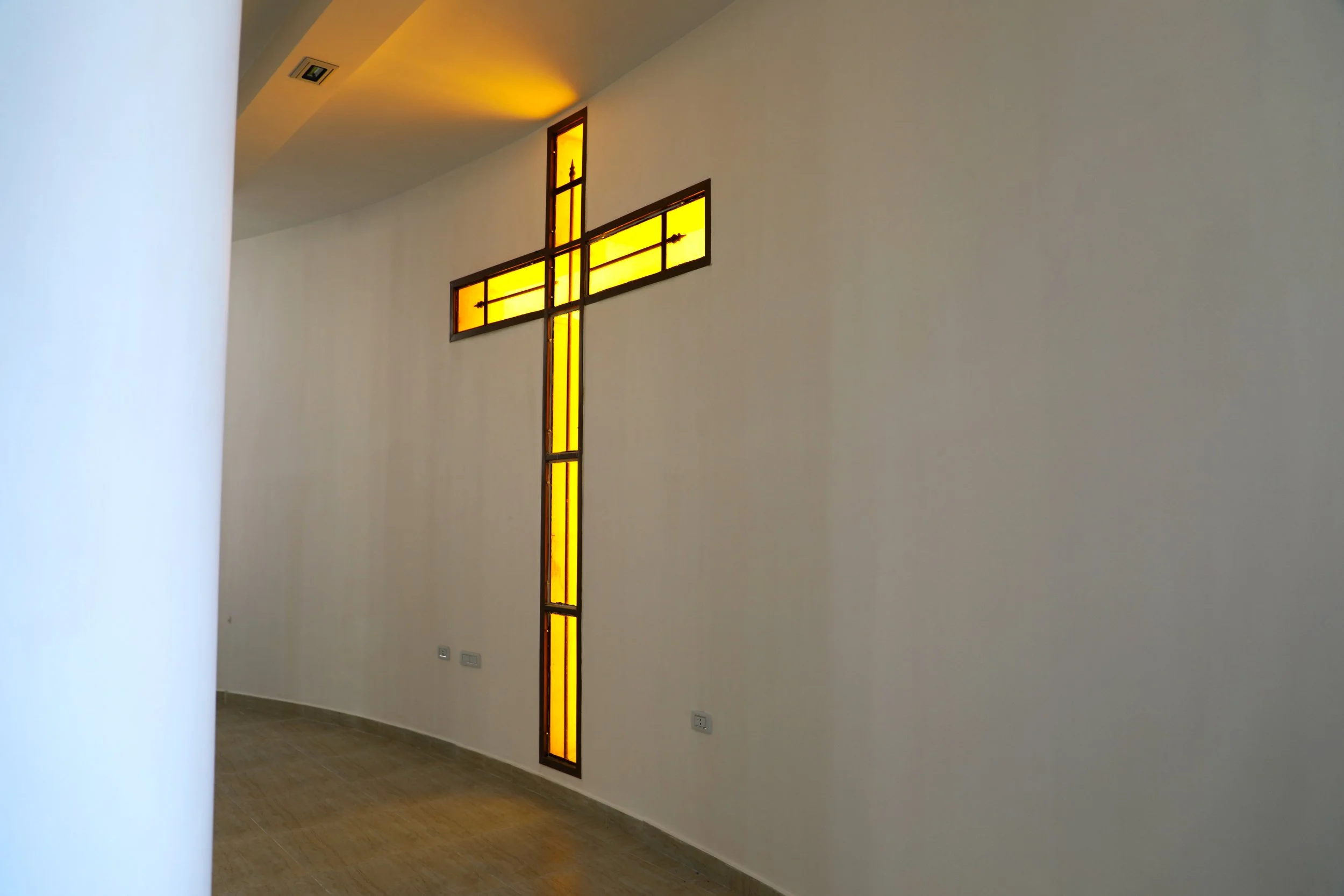 The Hall of St. Elias Monastery in Maarat Saidnaya, Rural Damascus, is ...