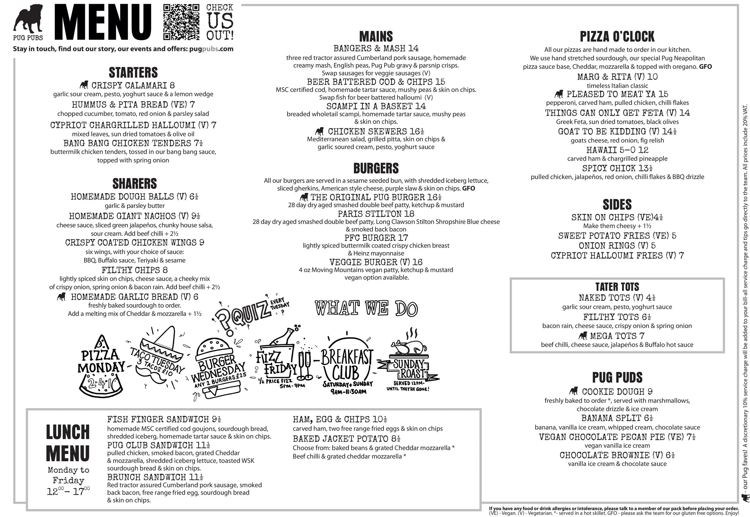 Our Menu — THE BLACK PUG