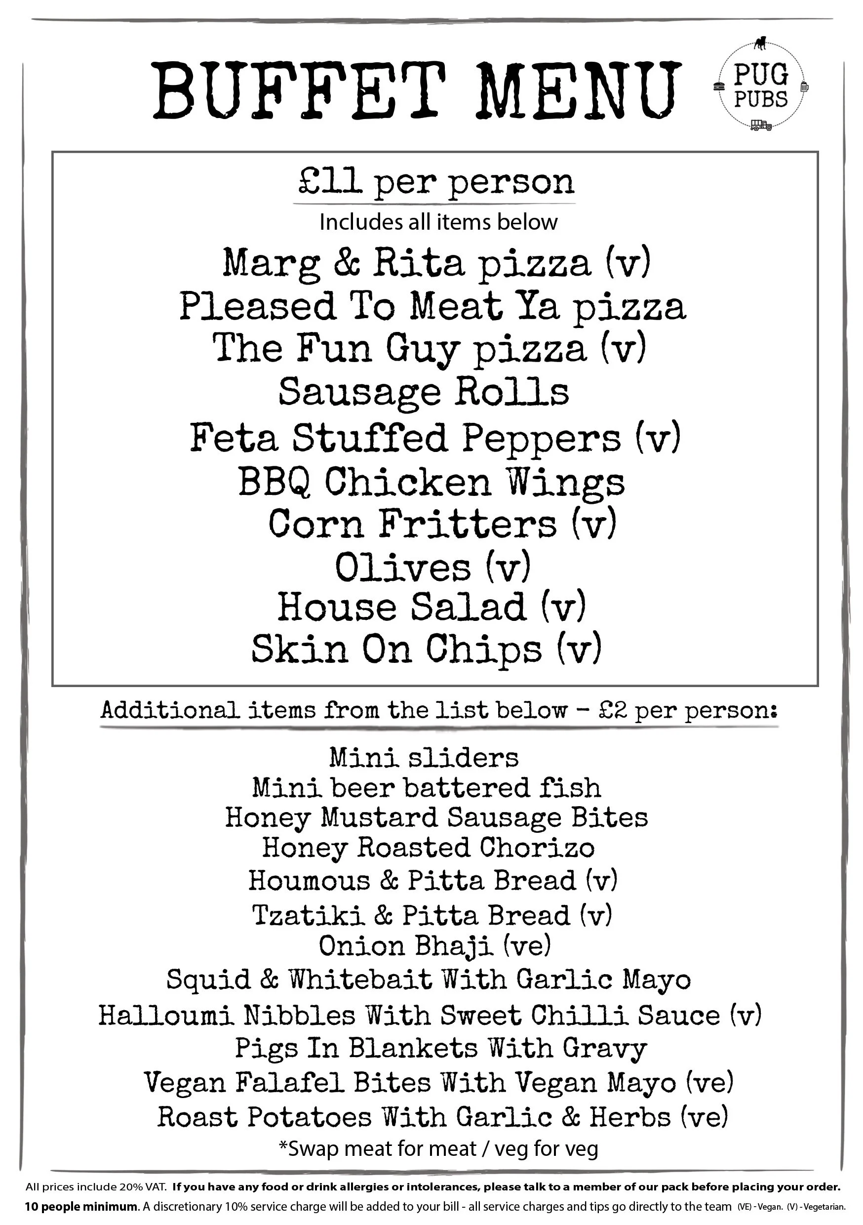 Our Menu — THE BLACK PUG