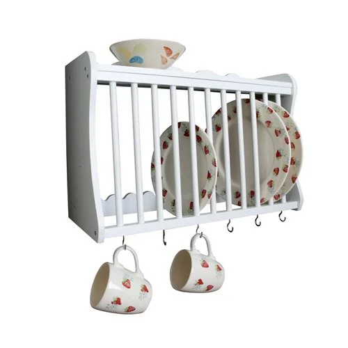 Minack Wall-mounted Plate Rack // Classic White — Interior White