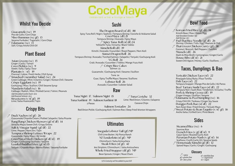 CocoMaya Food & Drink | Beach Restaurant British Virgin Islands | CocoMaya