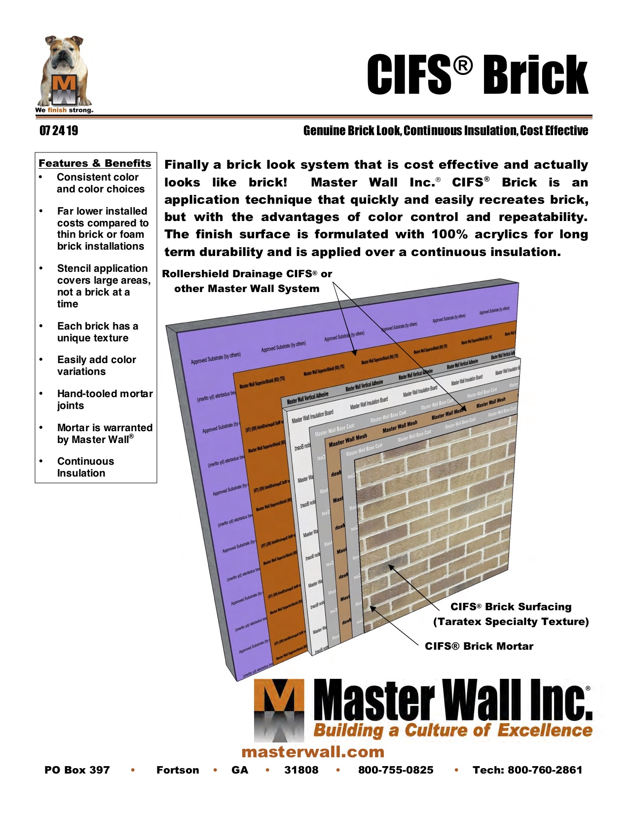 Masterwall - CIFS Brick — Stucco Master Supply, LLC