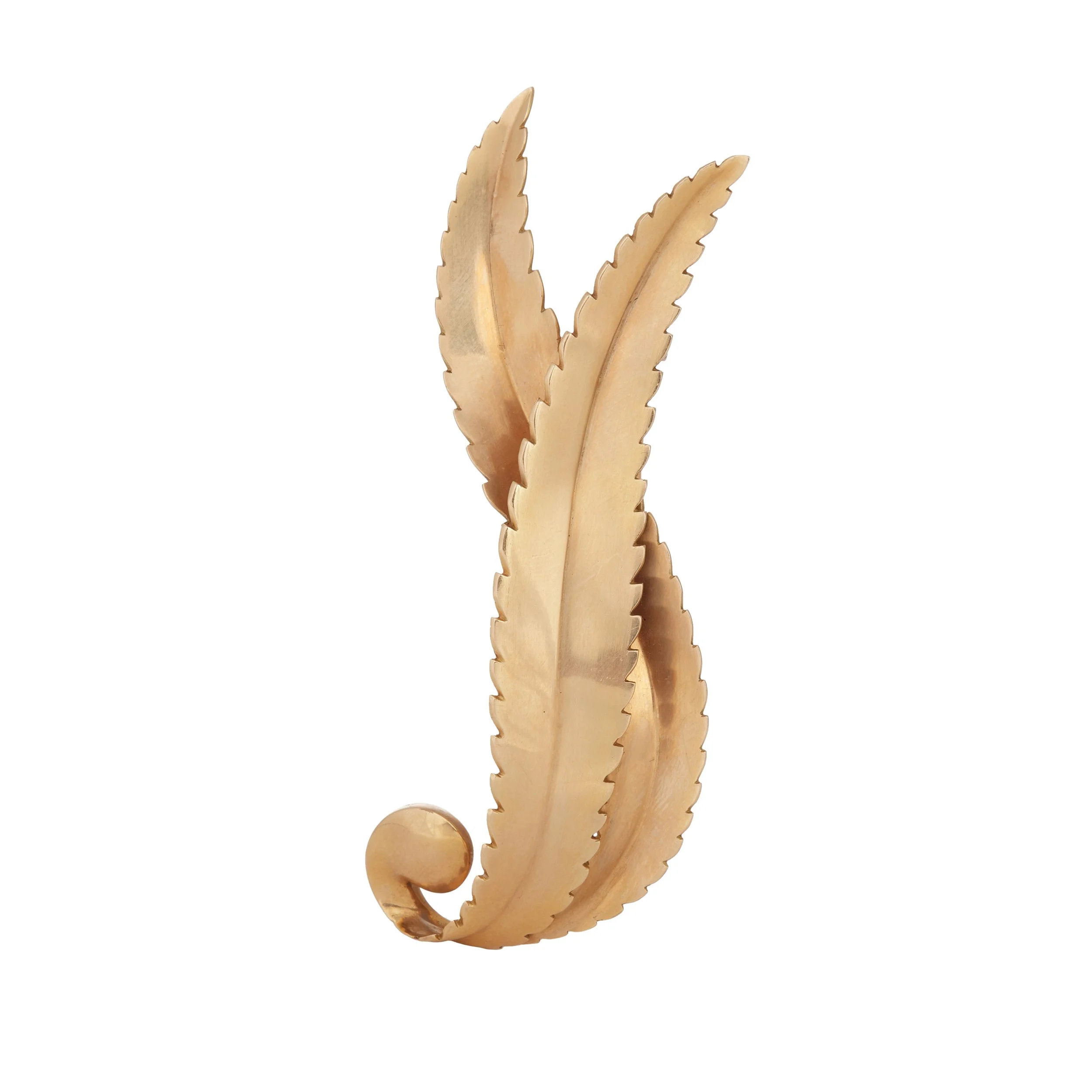Raymond Templier 18K Gold 'Volute' Clip, 1935-40 — Mahnaz Collection