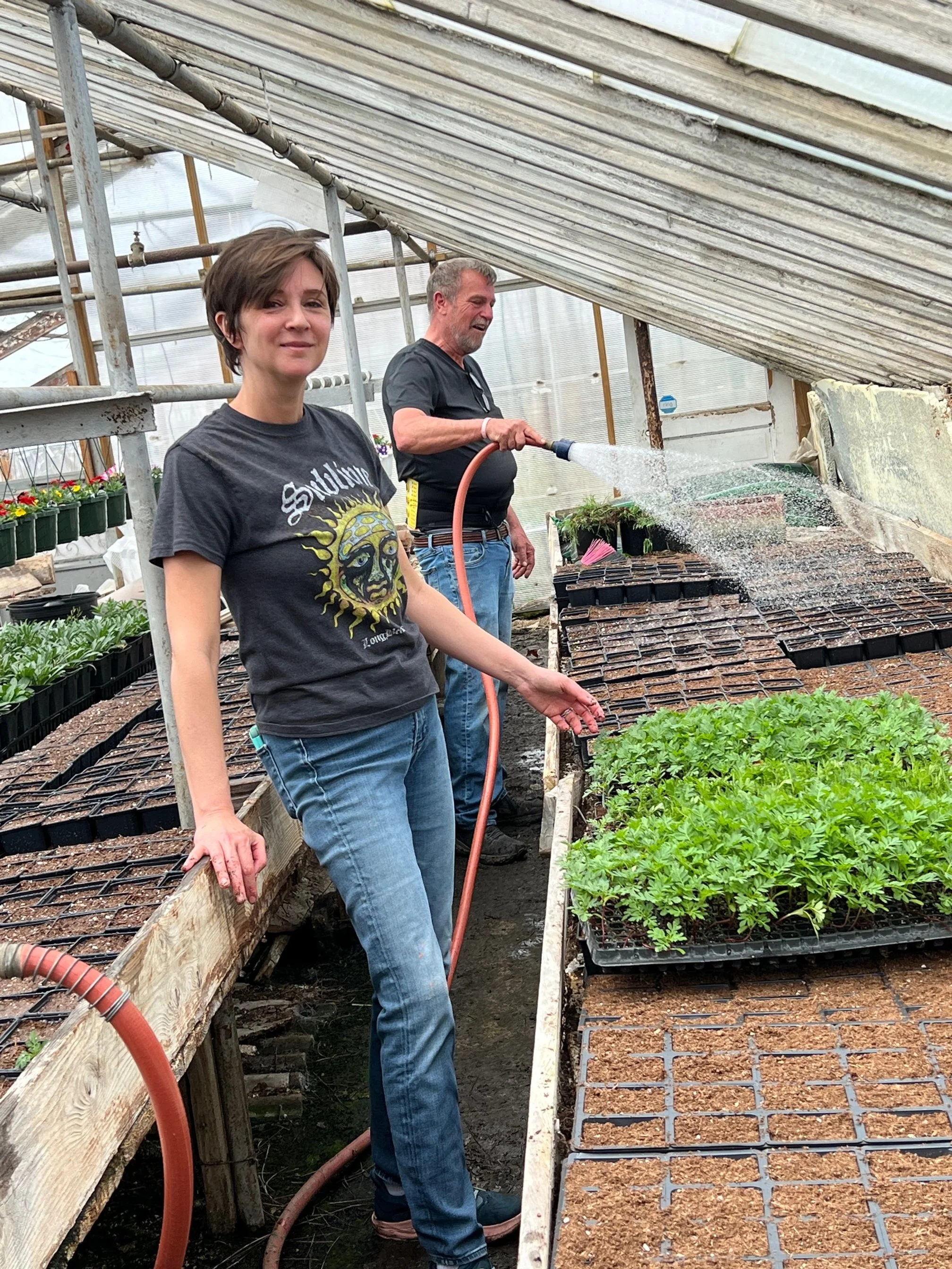 Bob and Carolynn transplanting plants and planting seeds for the 2025 ...