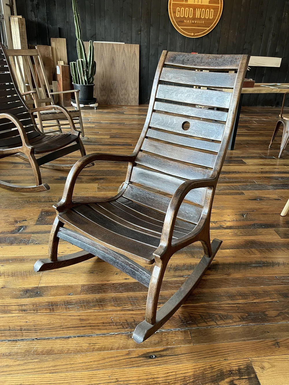 Rustic Wooden Rocking Chair