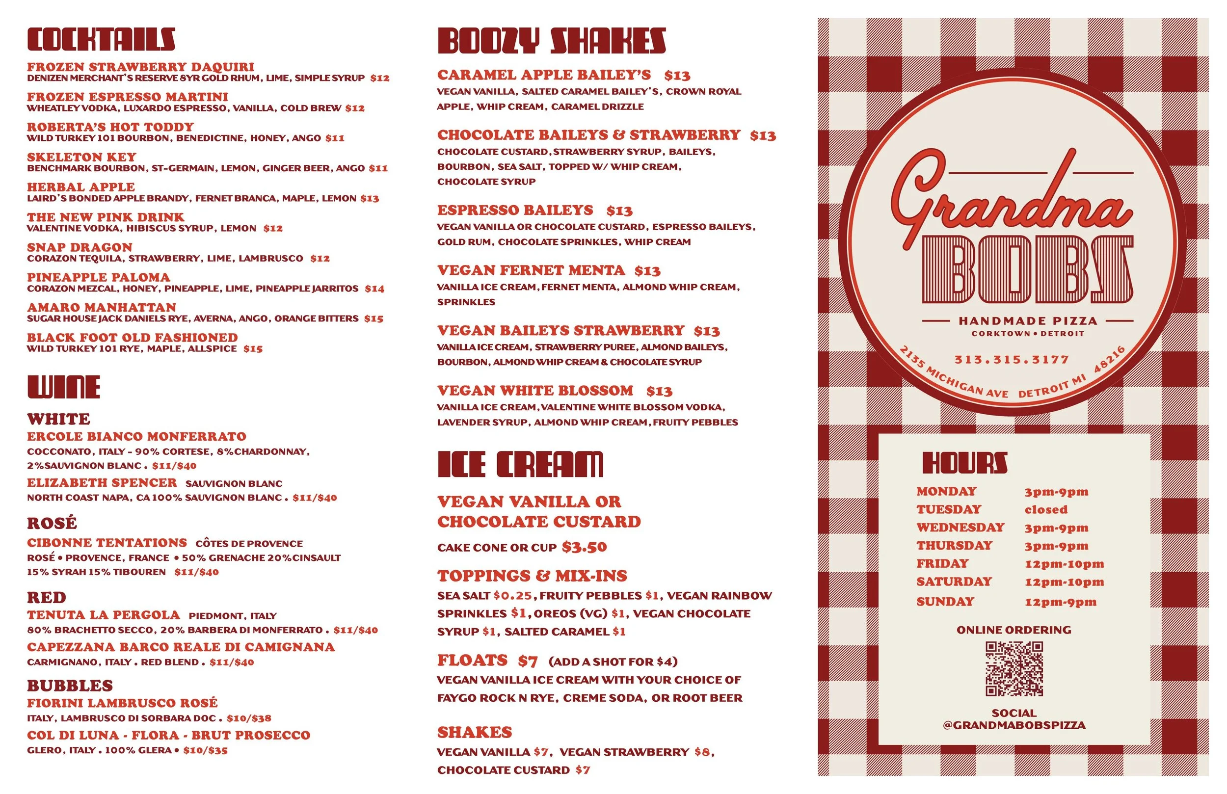 Menu — Detroit Pizza Shop | Grandma Bob's Handmade Pizza