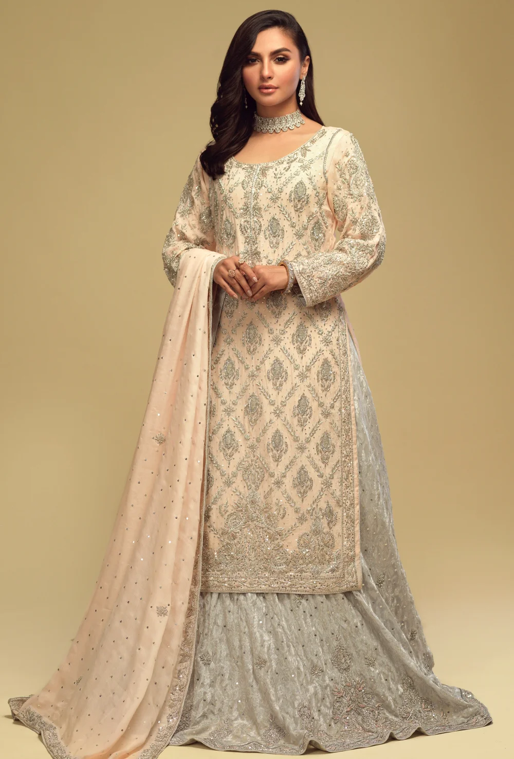 Bridal Dresses Hand Embroidery Chiffon Collections Vol 1 ROSEBERRY ICE ...