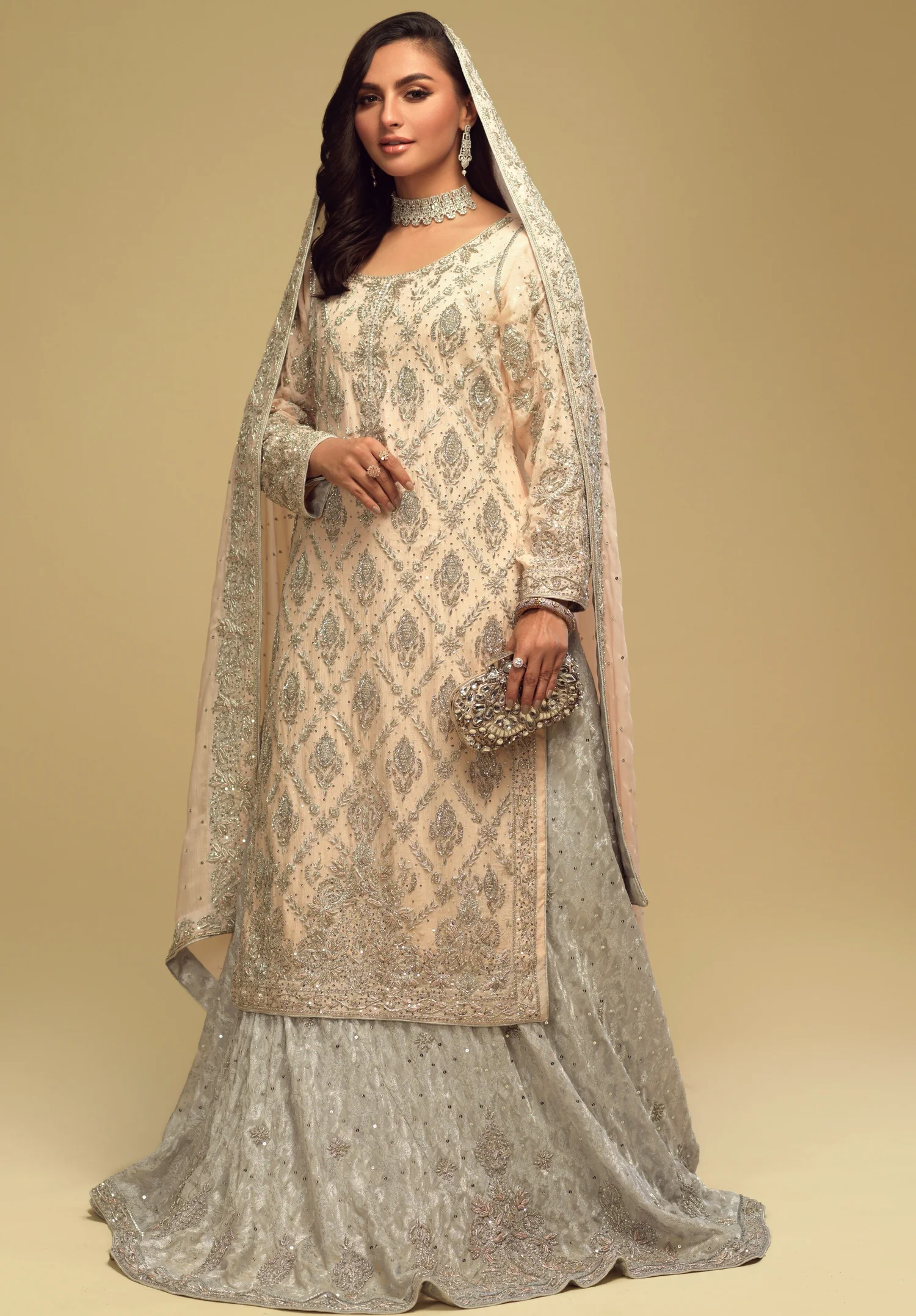 Bridal Dresses Hand Embroidery Chiffon Collections Vol 1 ROSEBERRY ICE ...