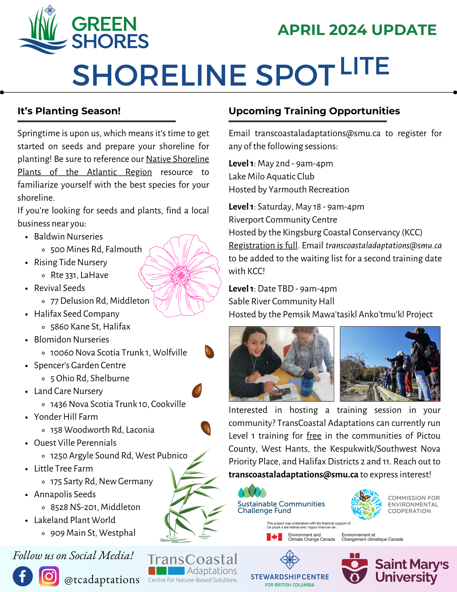 Green Shores Newsletter — TransCoastal Adaptations