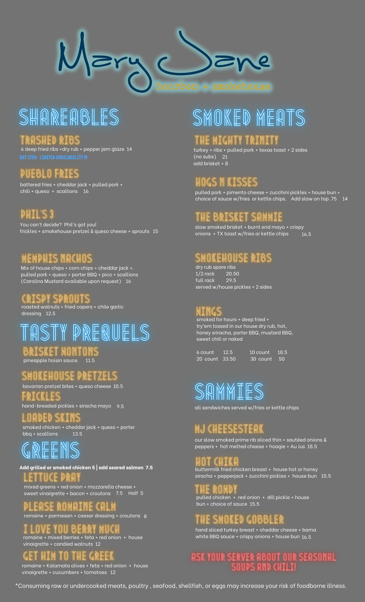 Mary Jane bourbon + smokehouse