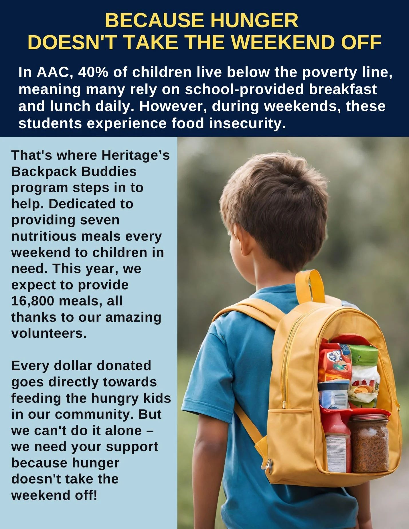 Backpack Buddies — Heritage Baptist Annapolis