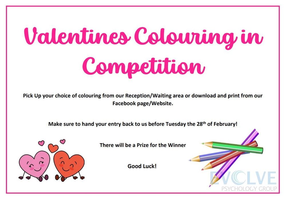 Valentines Colouring In Competition — Evolve Psychology Group