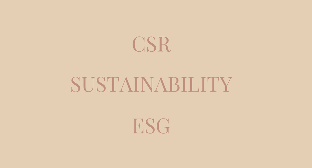 Understand the difference: CSR, ESG, and sustainability — Sustaina Company