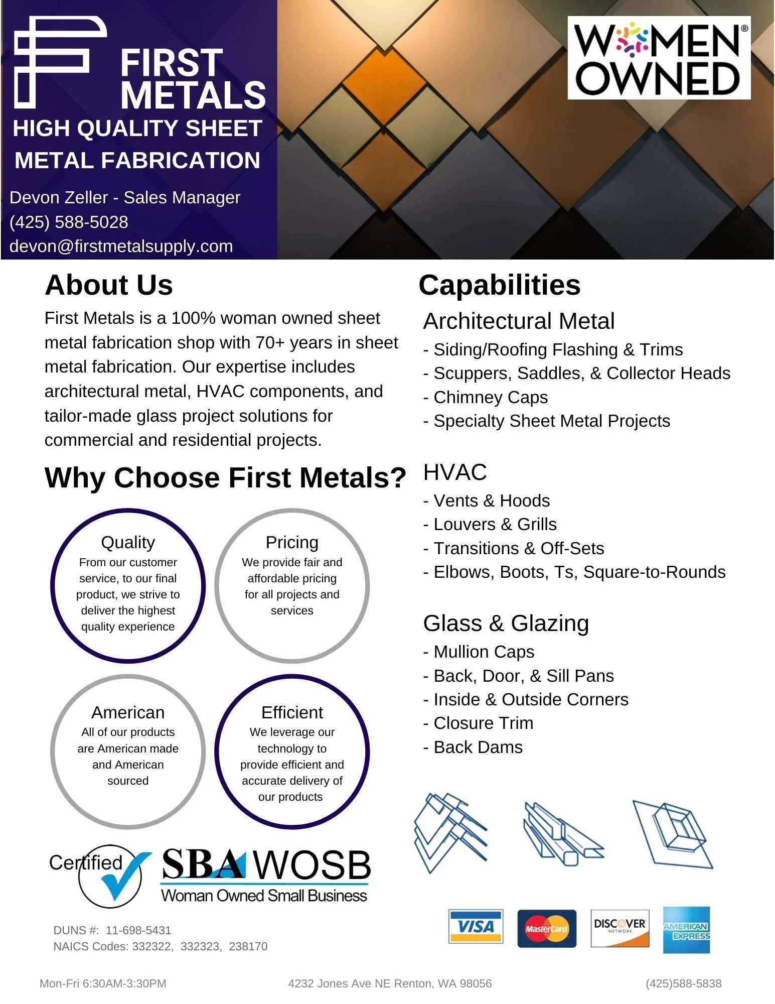 Architectural — First Metals