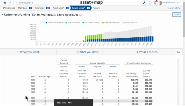 Cash Flow Details in Asset-Map — Asset-Map