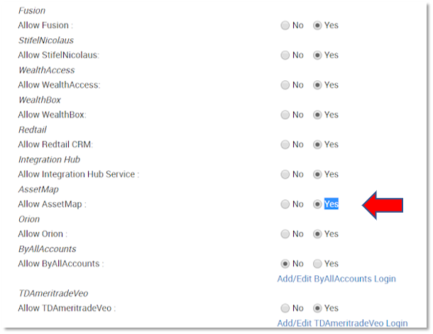 Envestnet Money Guide Integration — Asset-Map