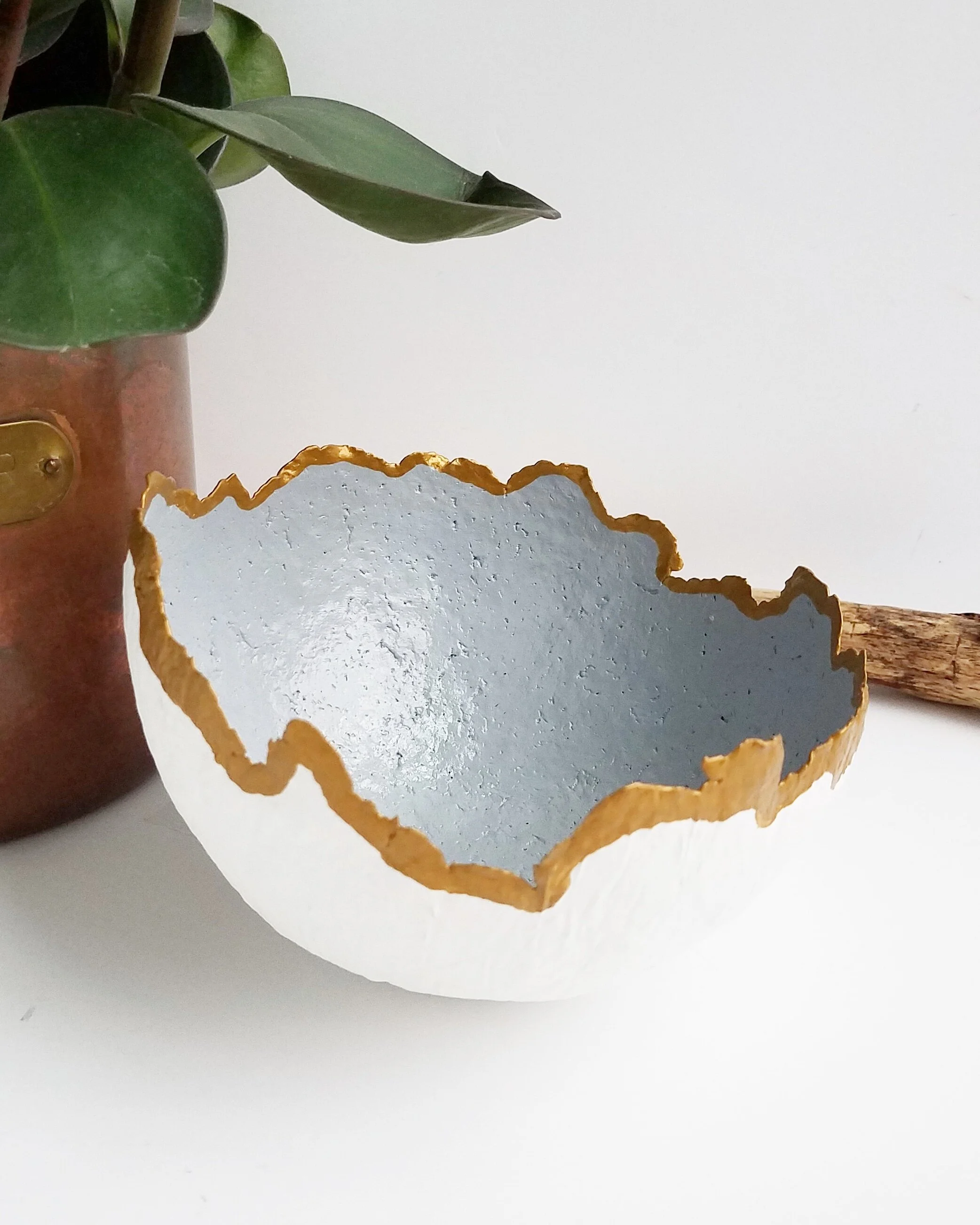 Gold Edged Paper Pulp Bowl — Franky and J.