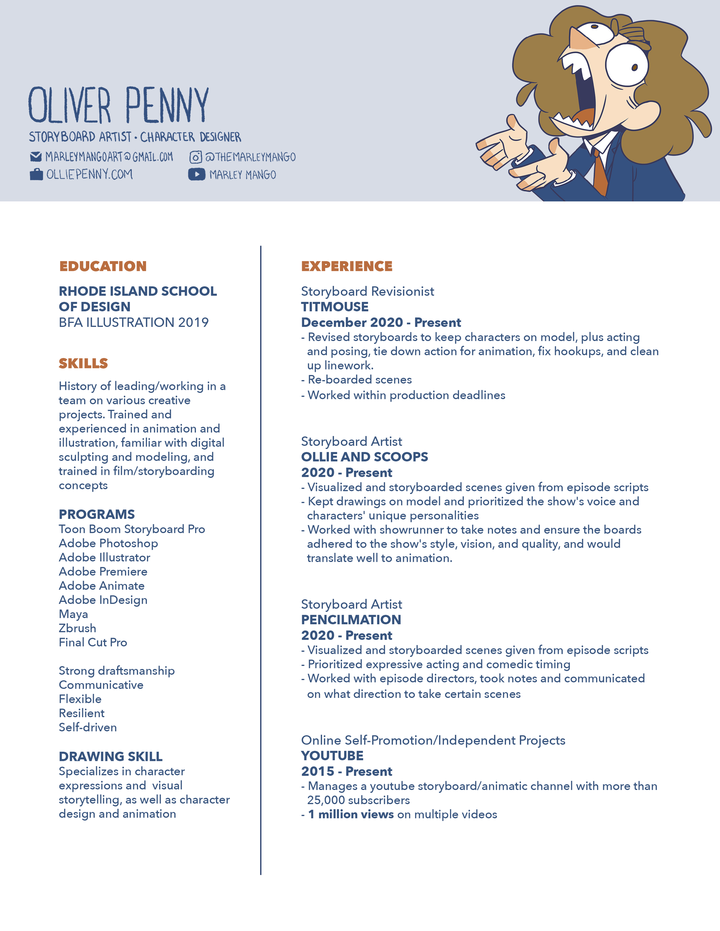 Resume — OLIVER PENNY - Portfolio