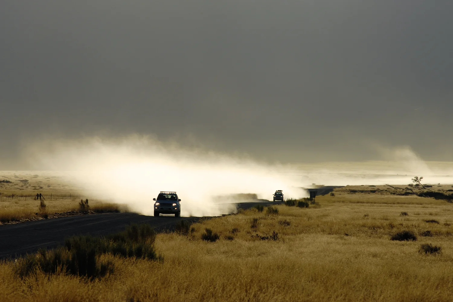 Namibian Dust Cloud Driving — Sébastien Albert