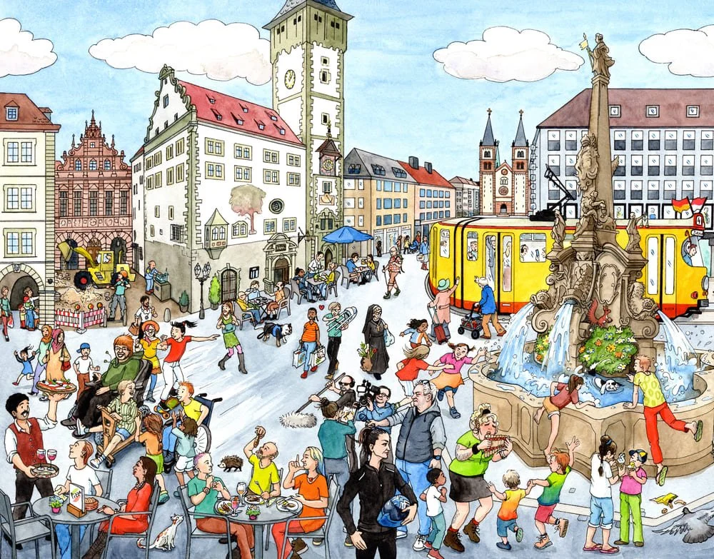 Unser viertes Wimmelbuch: »In Würzburg wimmelts« — Velle Verlag | Hallo ...