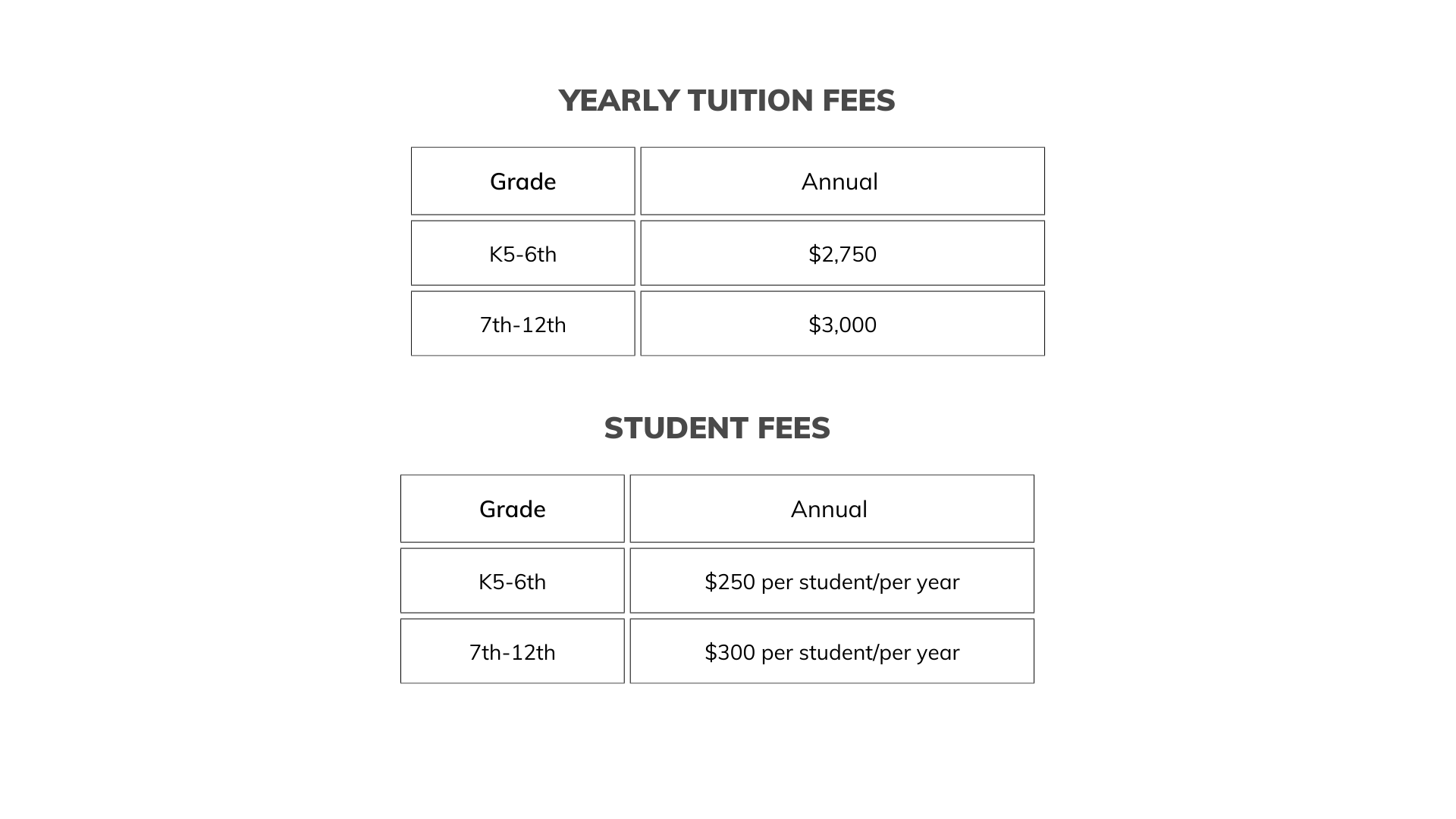 Tuition and Affordability — GCS