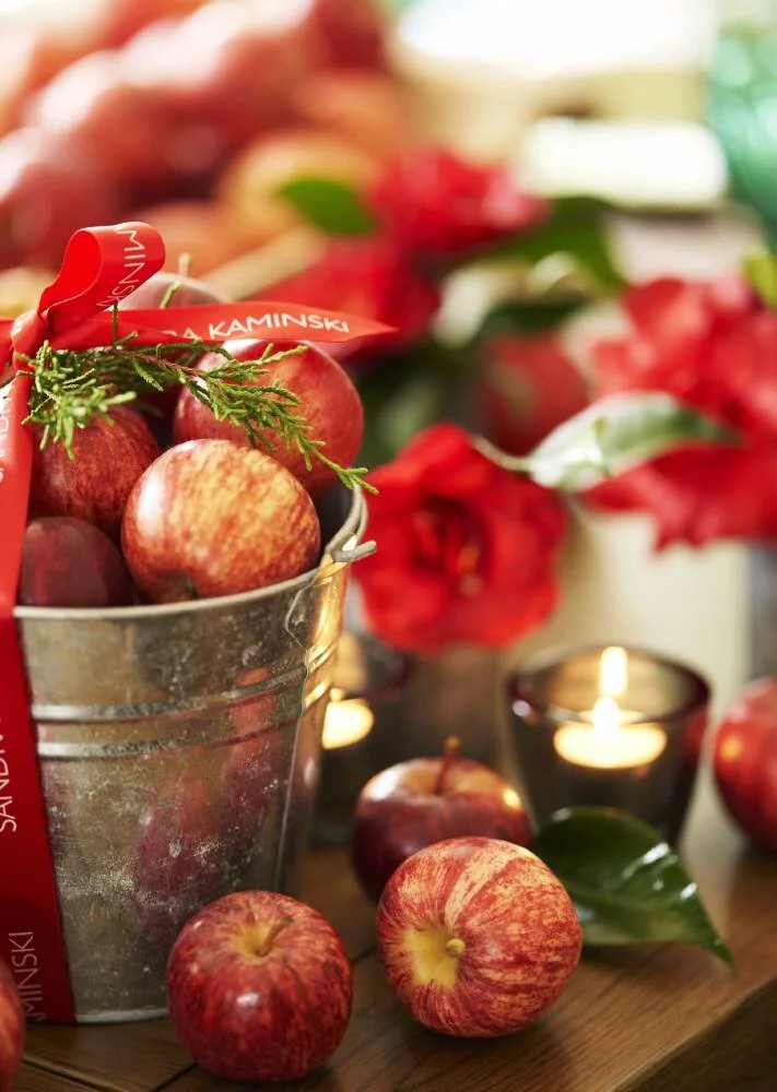Miniature Apples In Festive Settings — Sandra Kaminski | Author, Stylist