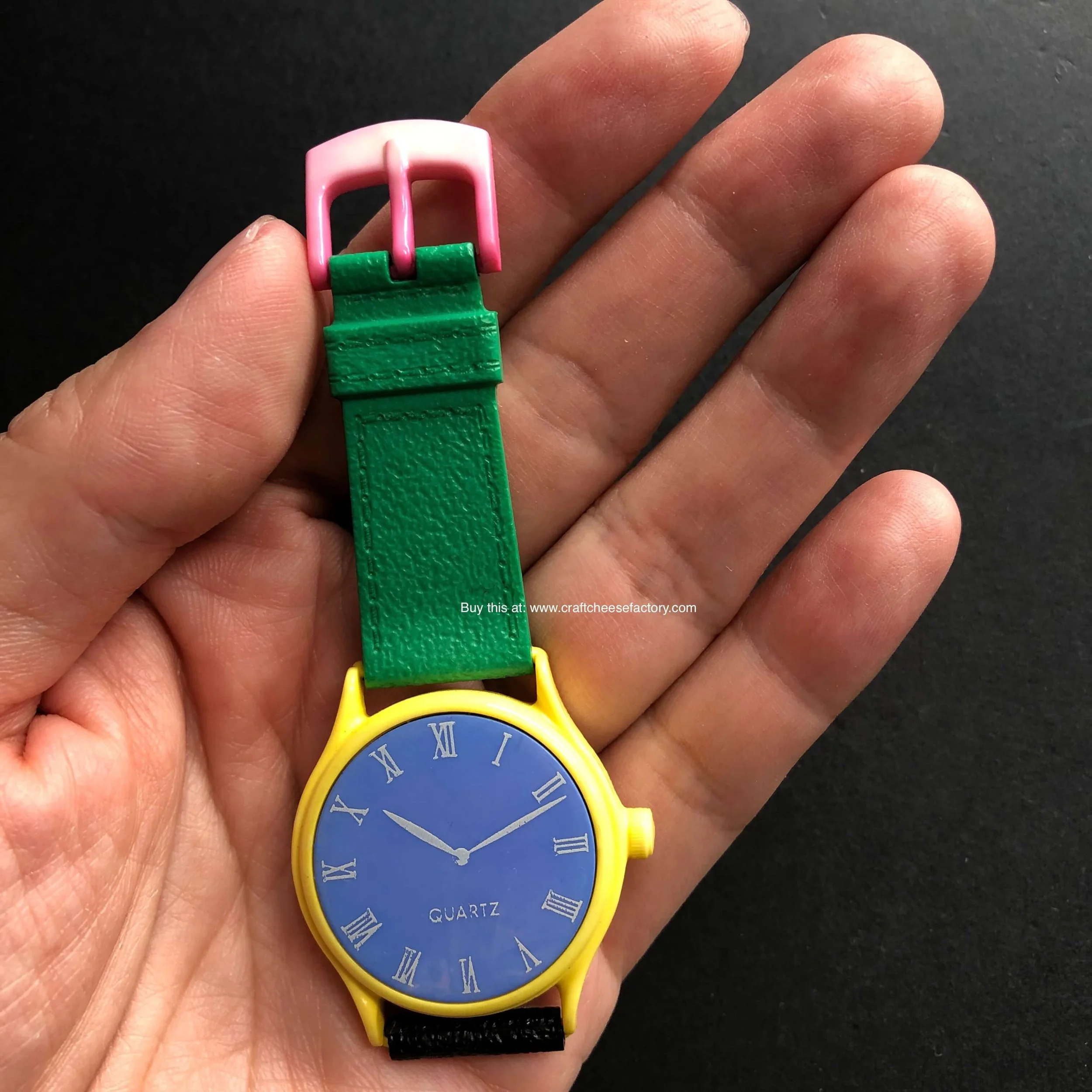 Vintage bootleg fake Swatch watch shaped novelty brooch pin ...