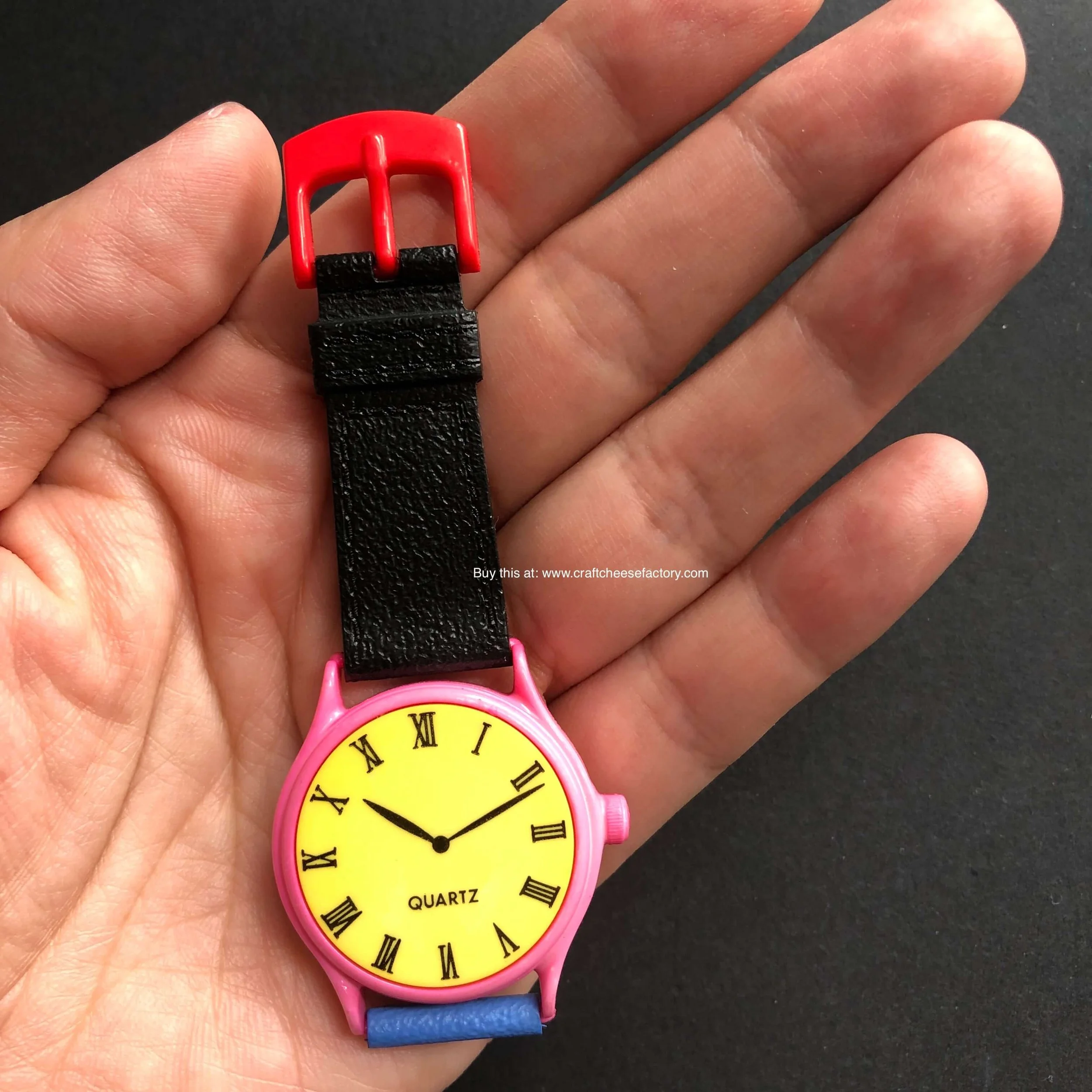 Vintage bootleg fake Swatch watch shaped novelty brooch pin ...