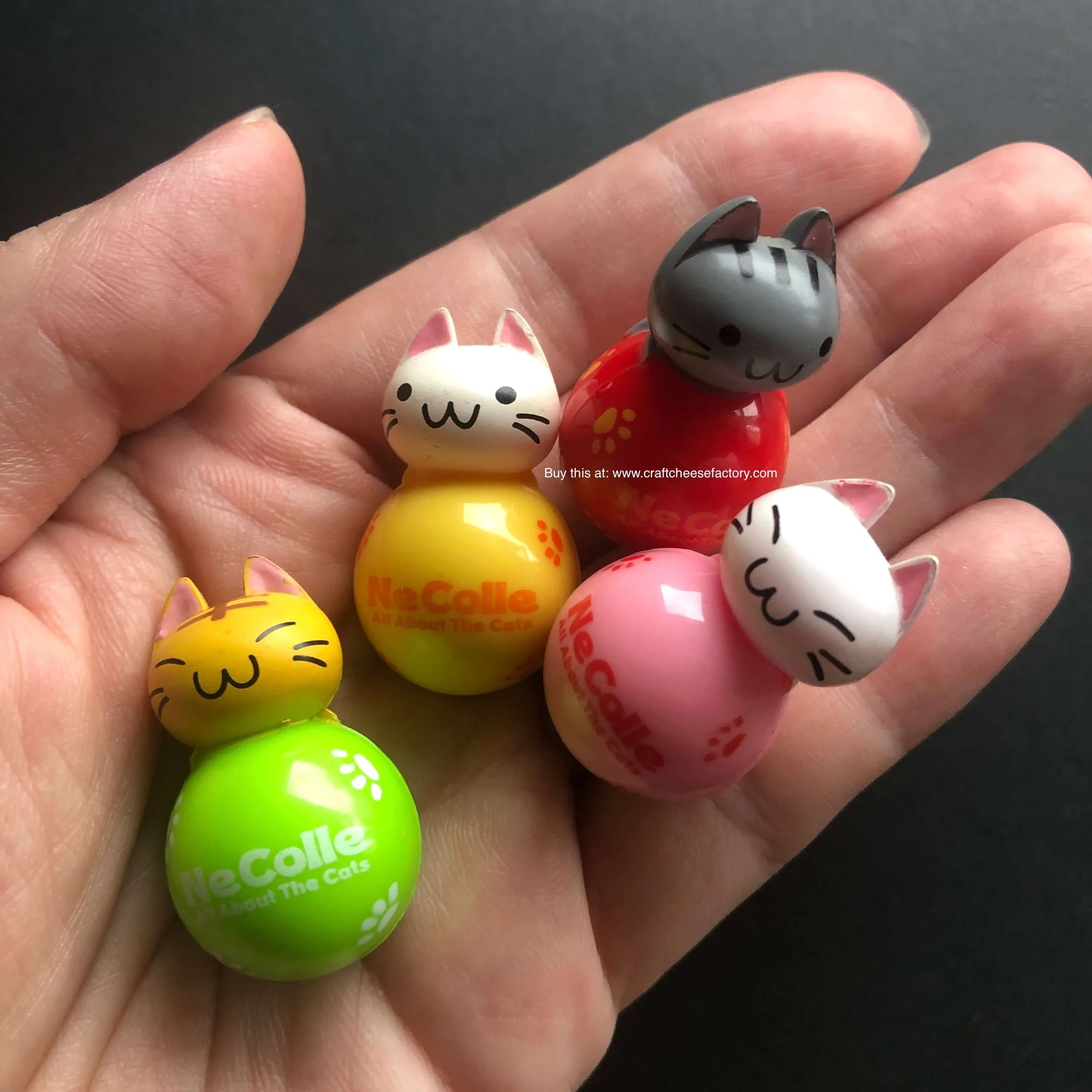 Roly-poly miniature toy cat kitten doll figurines — Craftcheesefactory.com