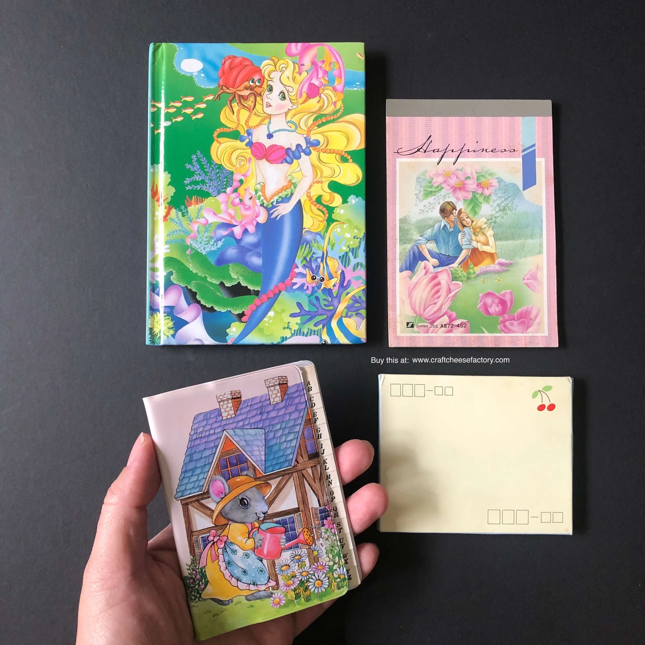 Vintage Little Mermaid notebook address book memo pad ...