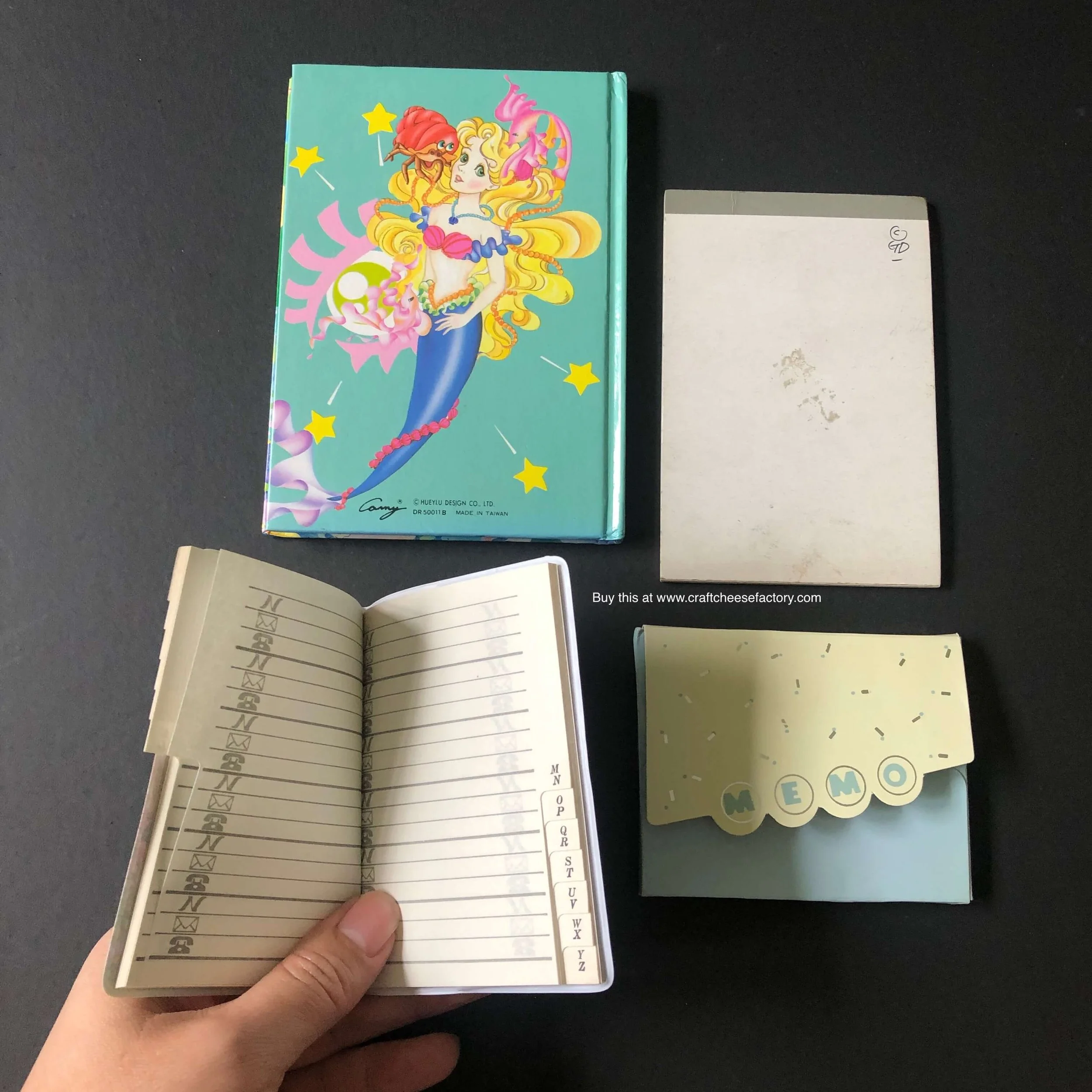 Vintage Little Mermaid notebook address book memo pad ...