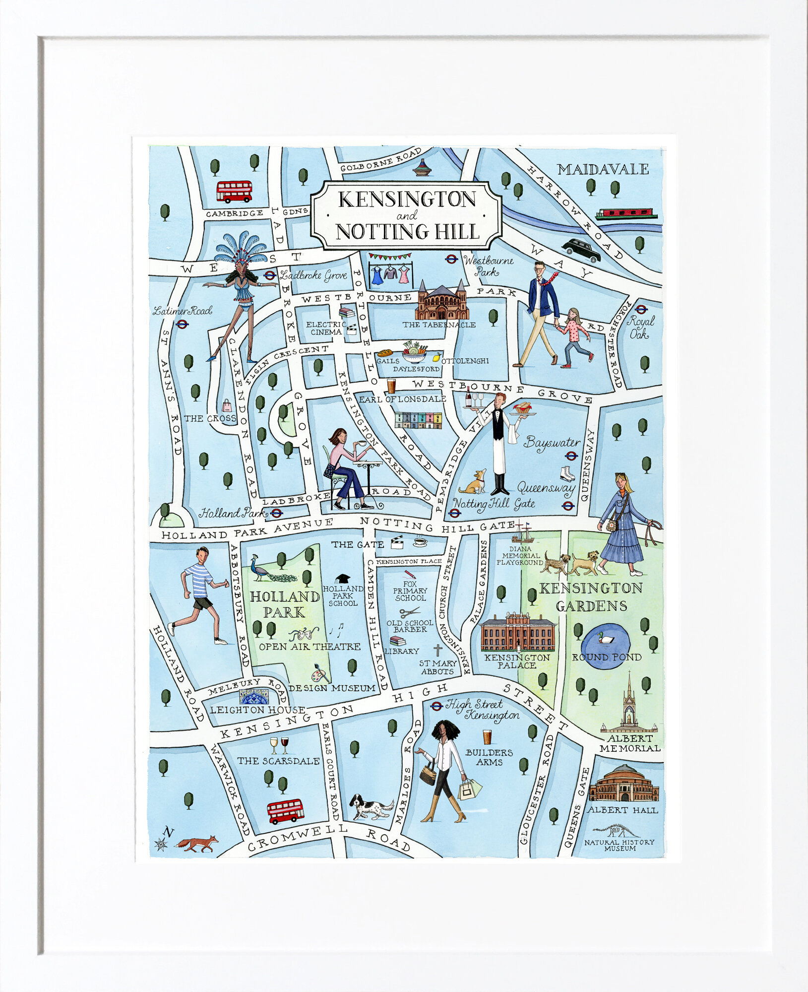 Kensington/Notting Hill Map Print — Camilla Charnock