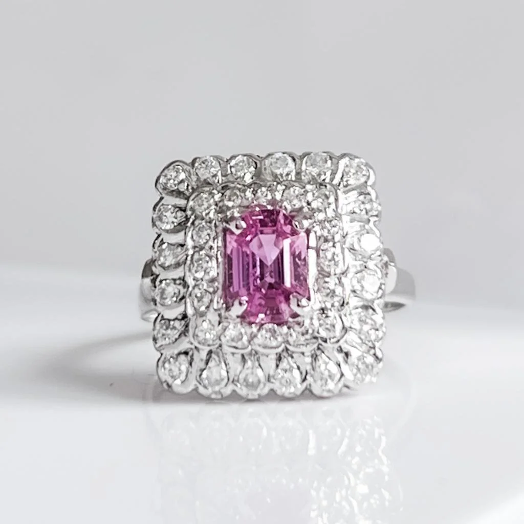 Concave scattered diamond ring — Petra Jewellery