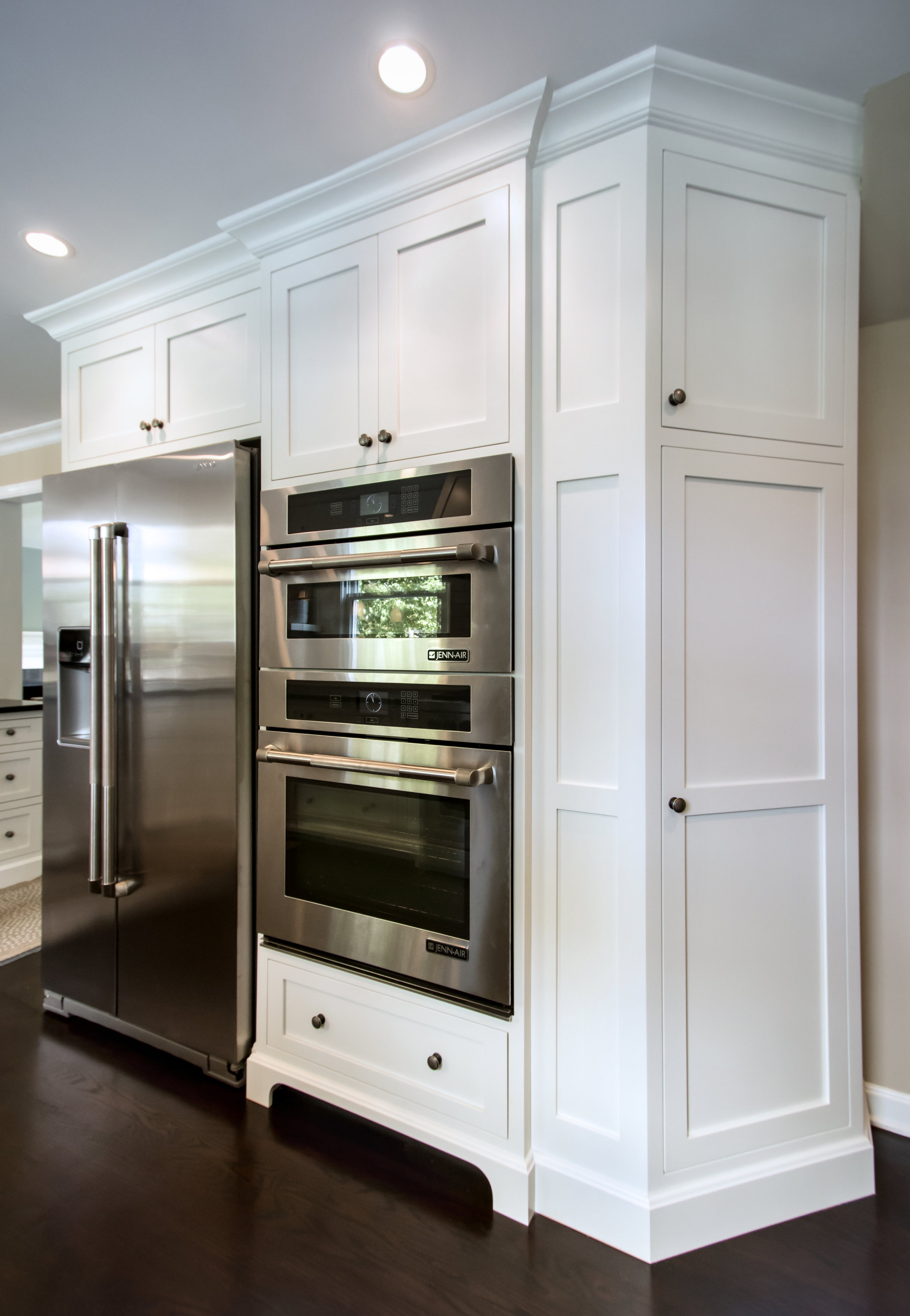 White Shaker Inset with Baseboard Cutout — Hartville Cabinet