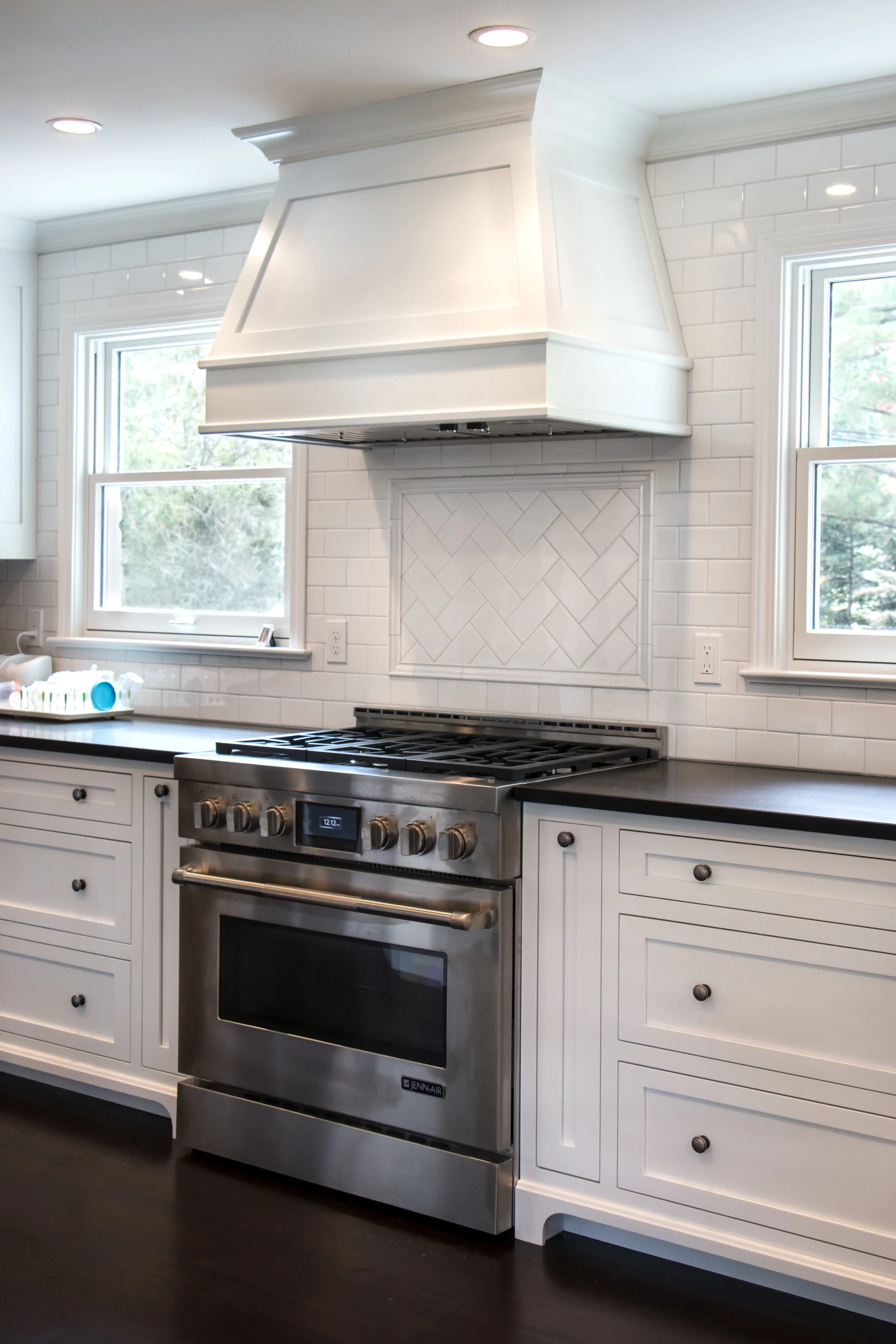 White Shaker Inset with Baseboard Cutout — Hartville Cabinet