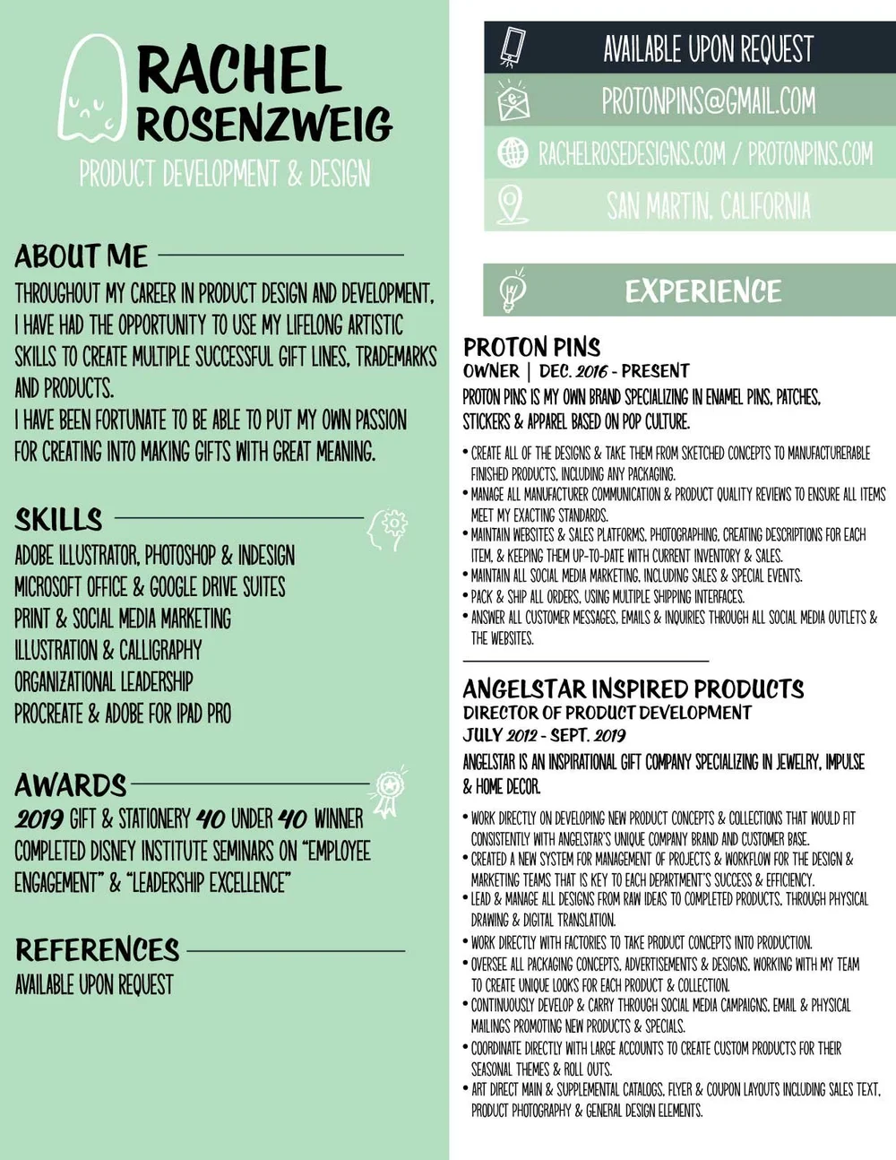 Resume — Rachel Rose