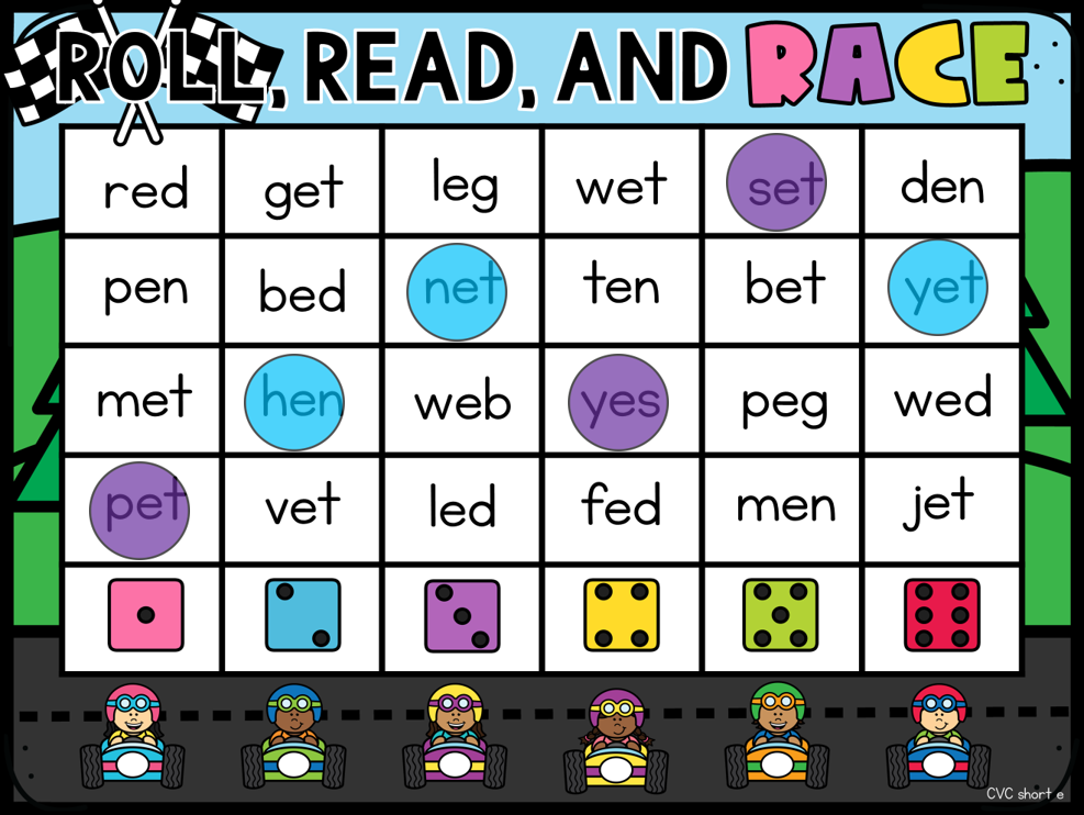 Practice Phonics and Fluency Skills with a Roll and Read Game ...