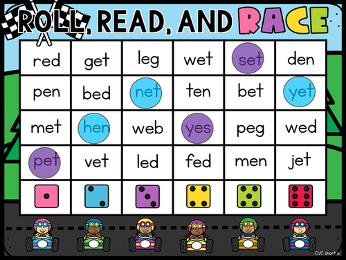 Practice Phonics and Fluency Skills with a Roll and Read Game ...