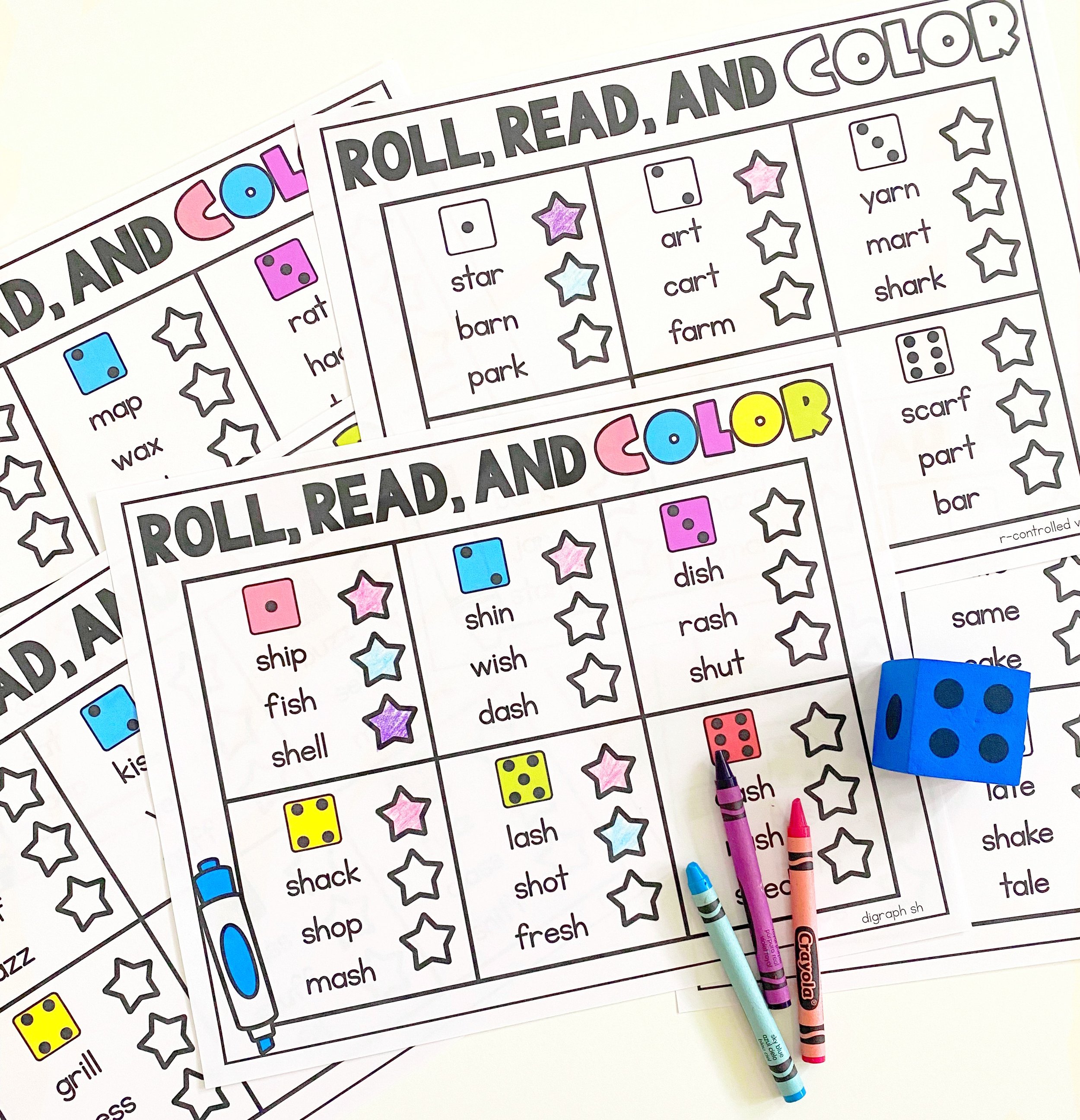 Practice Phonics and Fluency Skills with a Roll and Read Game ...