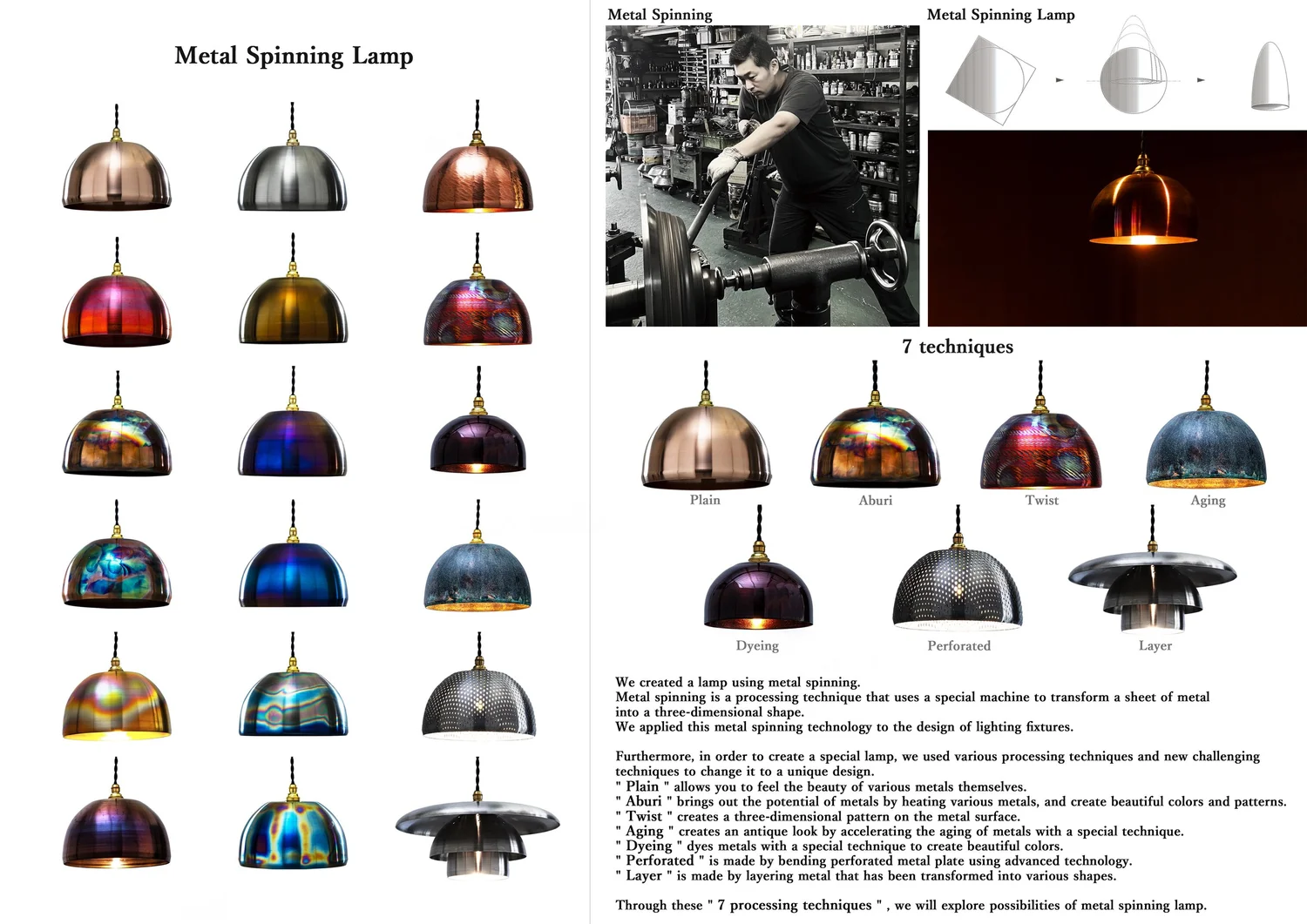 Metal Spinning Lamp by Muneji Toh Architects (Japan) — Sky Design Awards