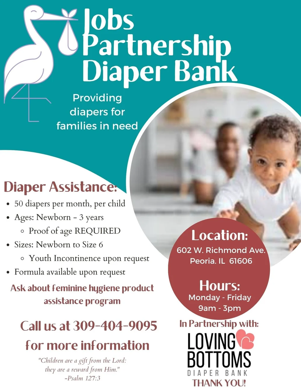 Diaper Bank — JOBS PARTNERSHIP PEORIA
