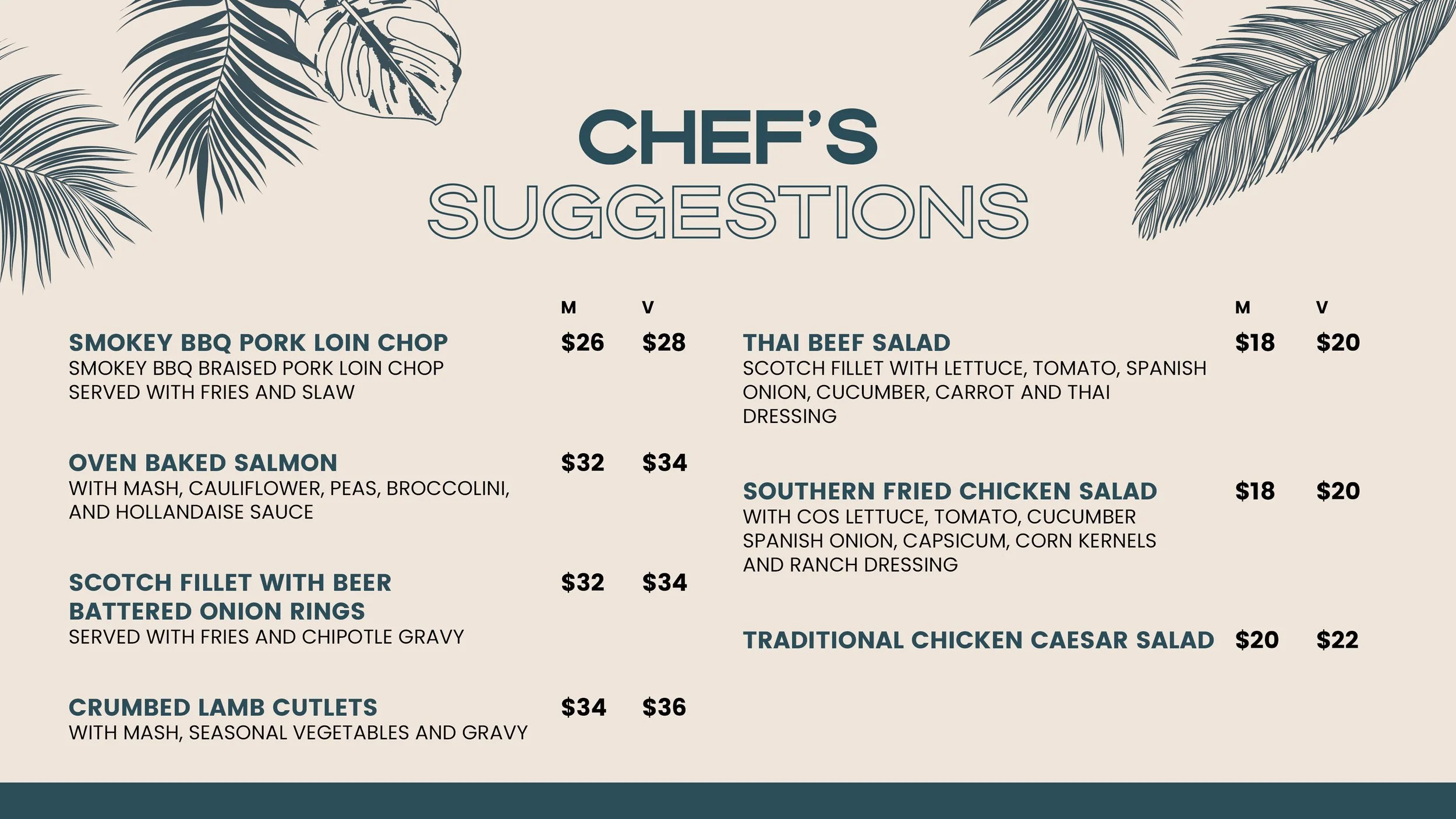 Menu — Club Thirroul